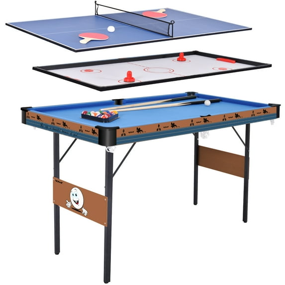 OYE 55Inch Multi Function 3 in 1 Combo Game Table, Folding Pool Table ...