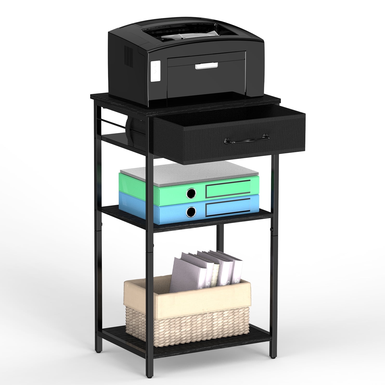OYEAL 3-Tier Printer Stand, Multifunctional Printer Stand with Storage ...