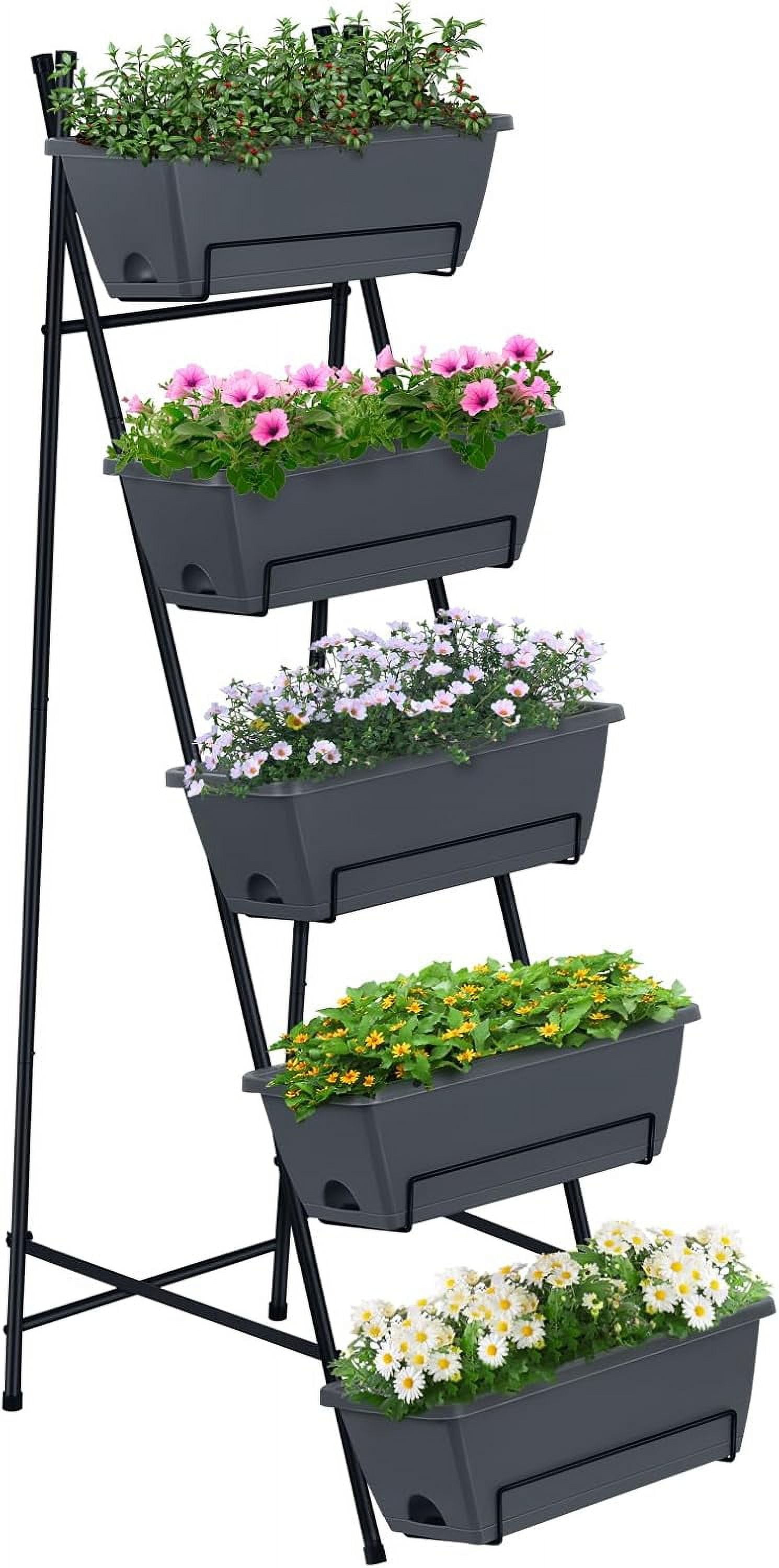 OYEAL 5 Tier Vertical Garden Planter Outdoor Raised Garden Bed with ...