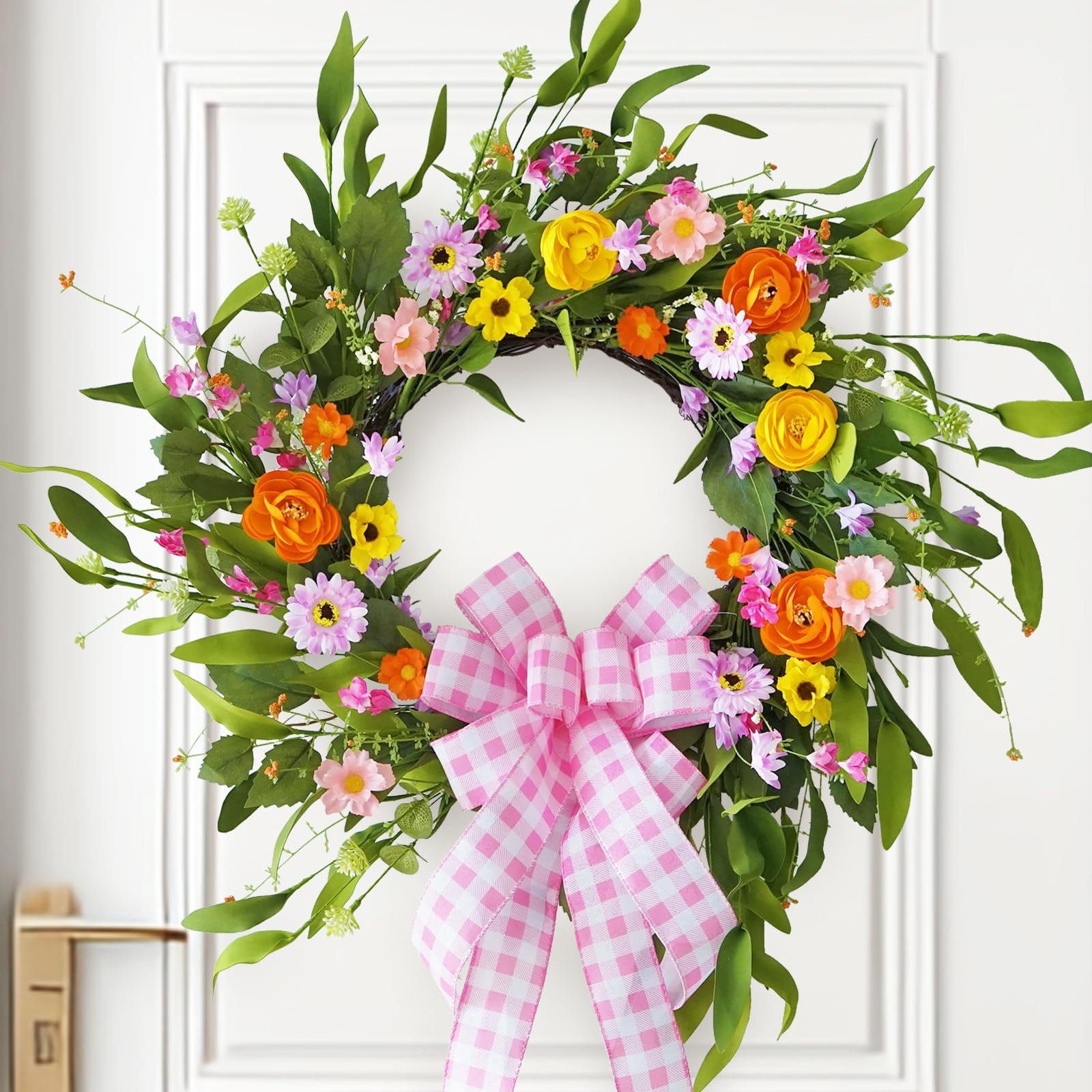 OYIGU 2024 New Spring Decoration Flower Wreath Indoor And Outdoor ...