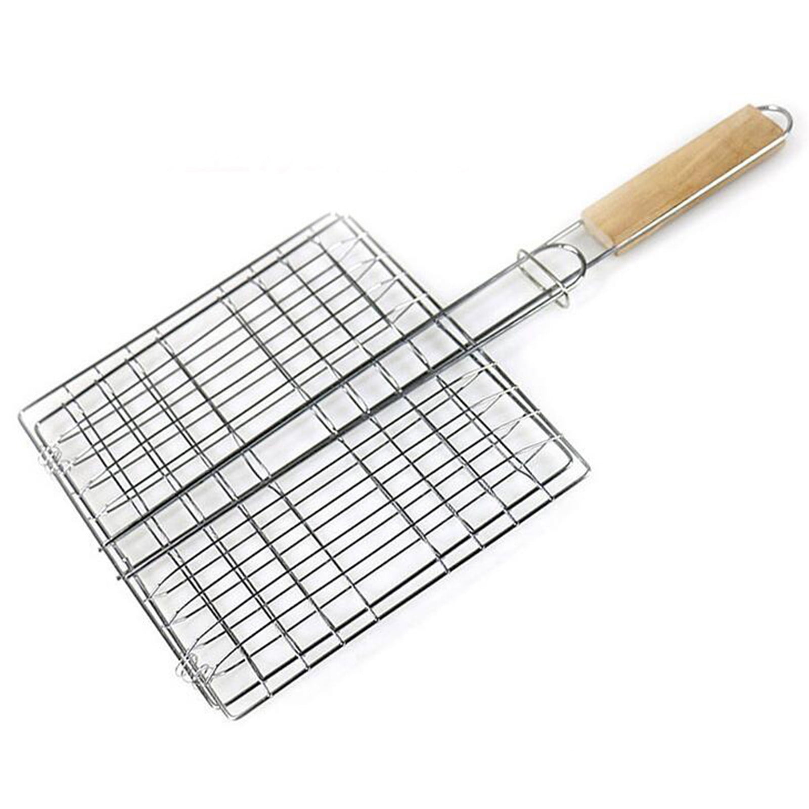 OYIGU Foldable Barbecue Grilling Basket, Stainless Steel Large Folding ...