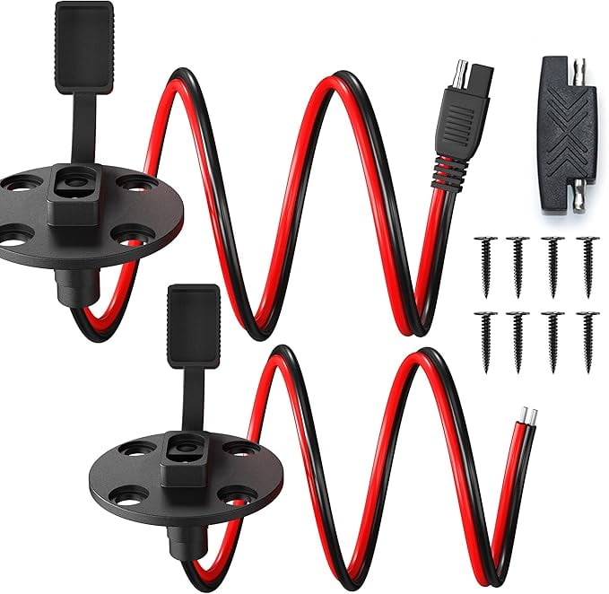 OYMSAE SAE Power Socket Sidewall Port Quick Connect Solar Panel Flush ...