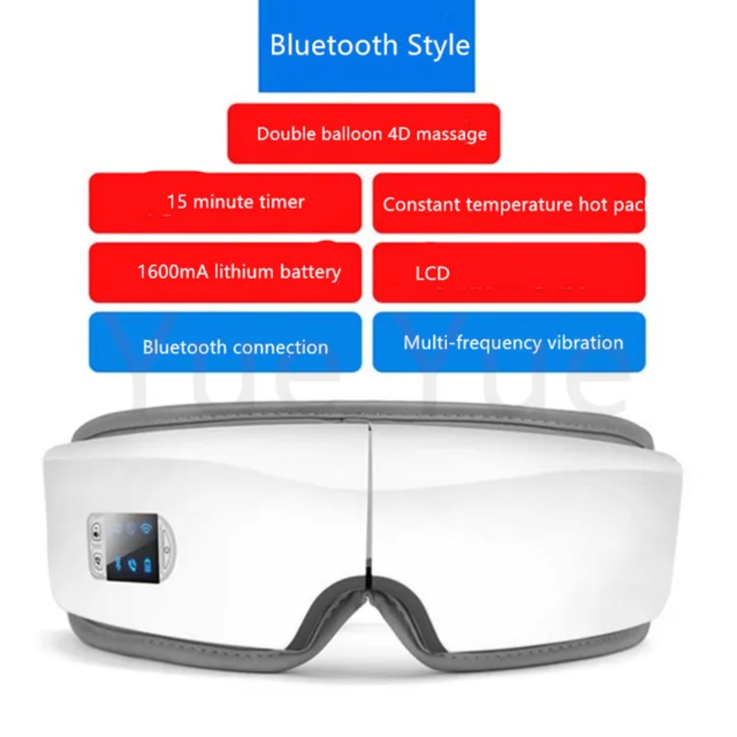 OYNGDW Eye Massager 4D Smart Vibration Hot Compress Bluetooth Eye ...