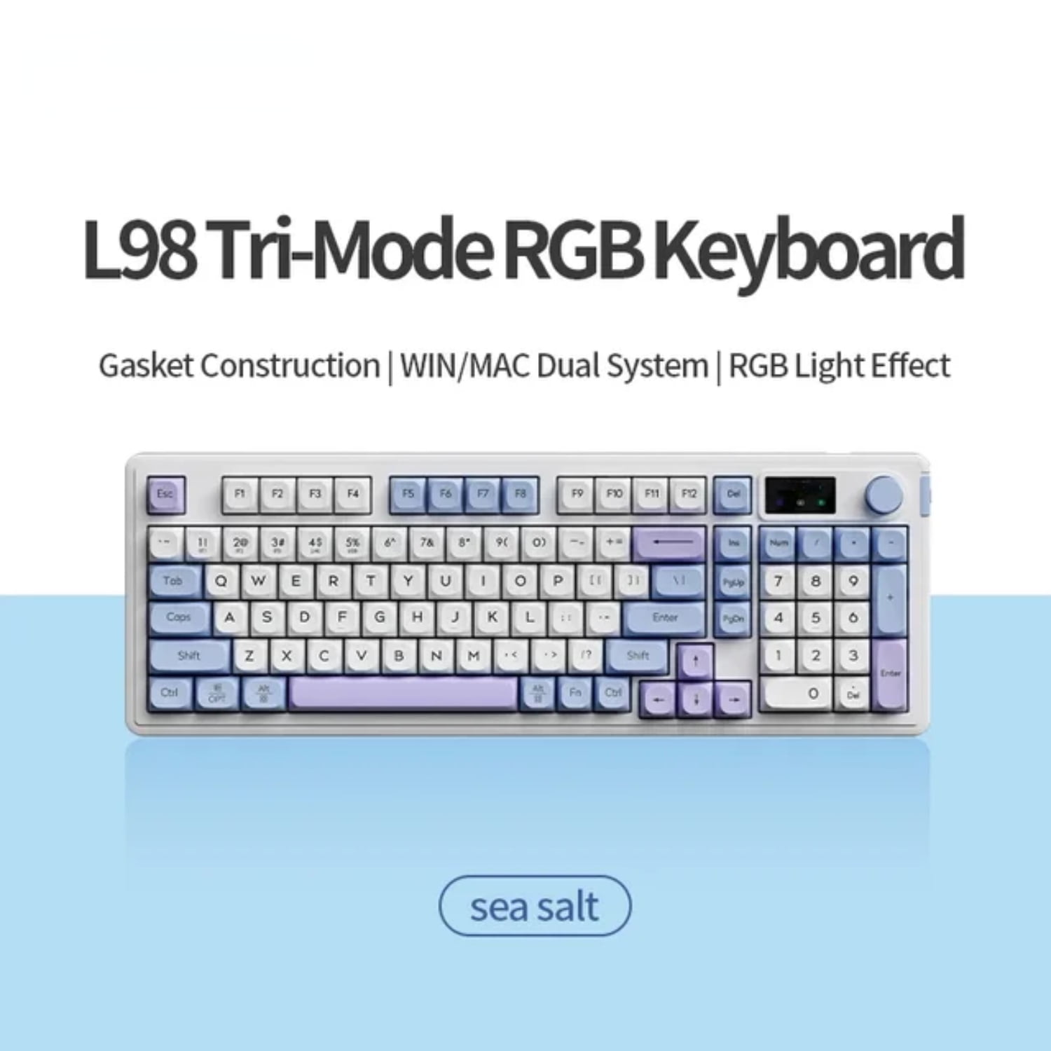 OYNGDW Langtu L98 Membrane Keyboard 98% Layout with Display RGB ...