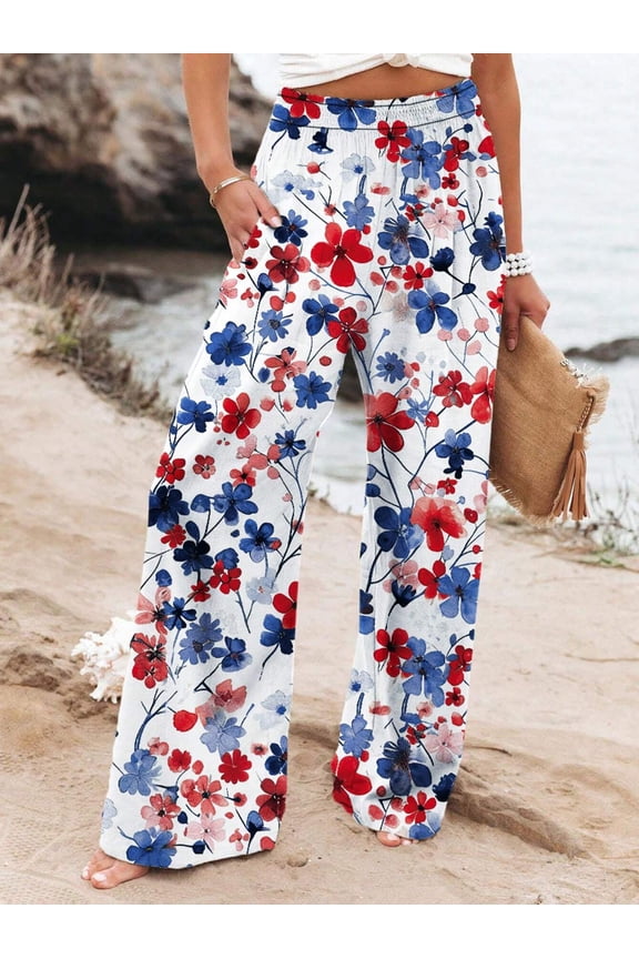 Tropical Print Pants