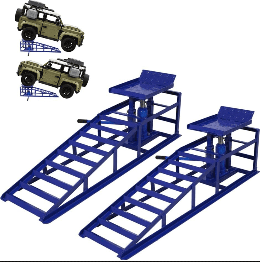 OYang 1-Pack Hydraulic Car Ramp 10000lbs 5T Hydraulic Ramp with ...
