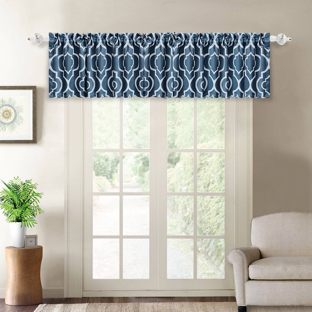 OYang 2 Panels Blackout Window Curtain ,Trellis Window Curtain Valance ...