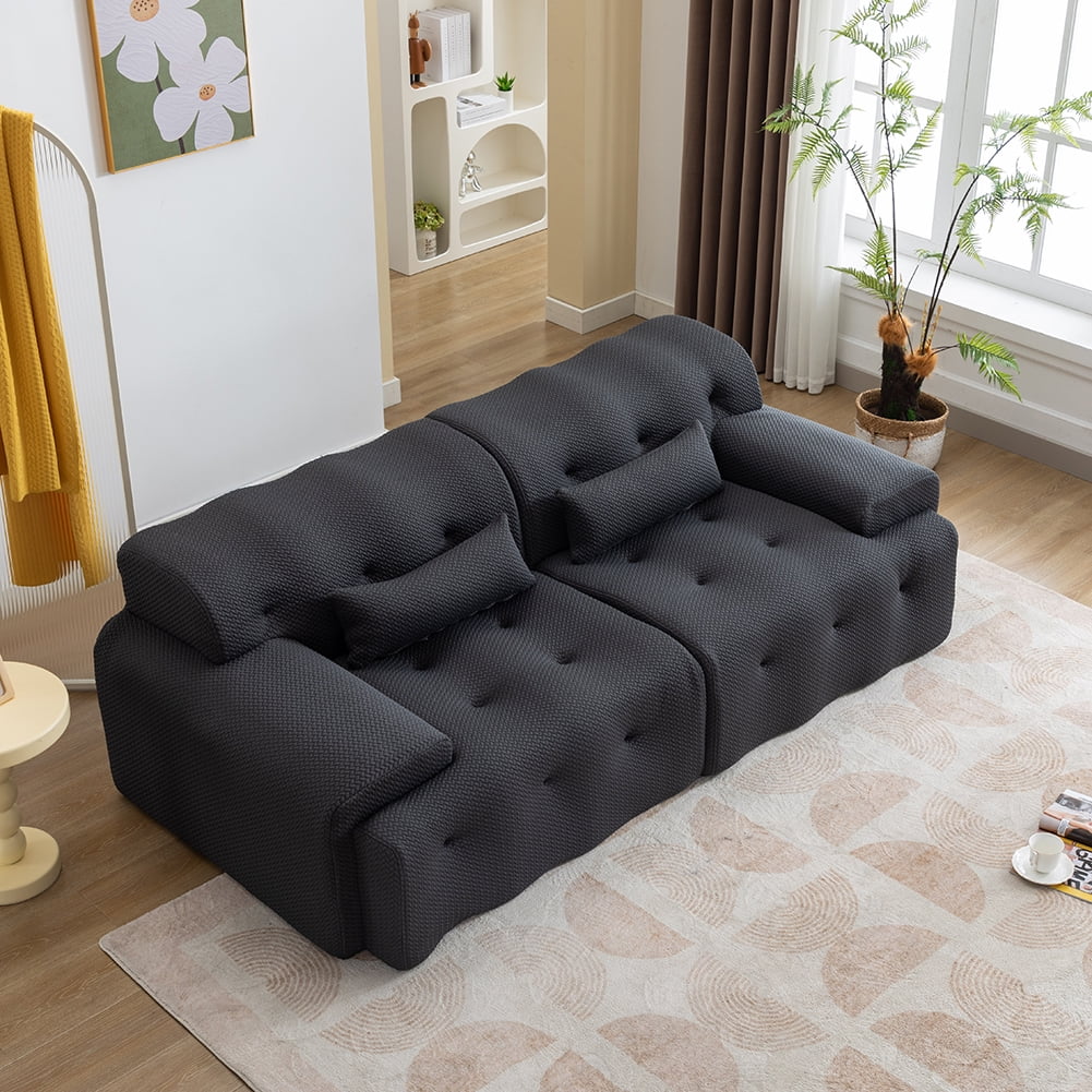 OYang 2 Seater Sofa Furniture, High-Density Pure Foam Comfy Couch, No ...