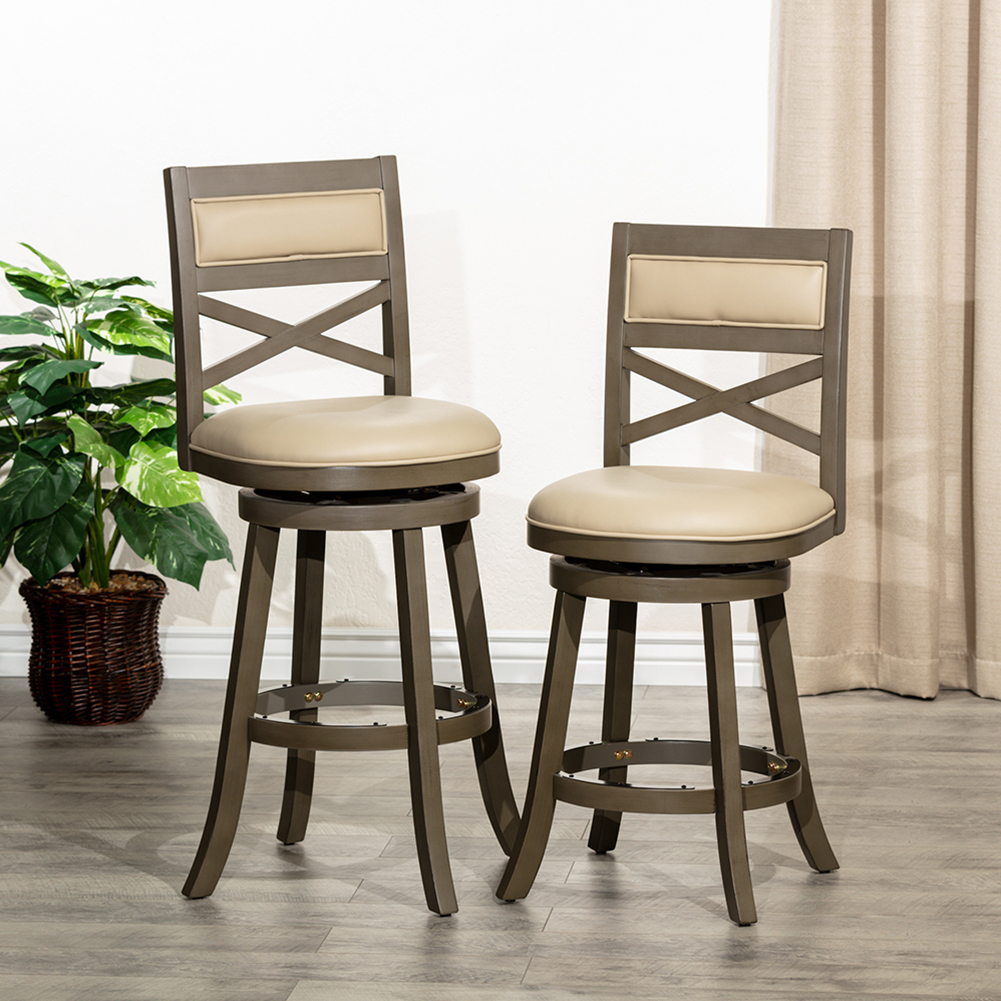 OYang 24 inch Height X Backrest Rotating Stool, Modern Dining Chairs ...