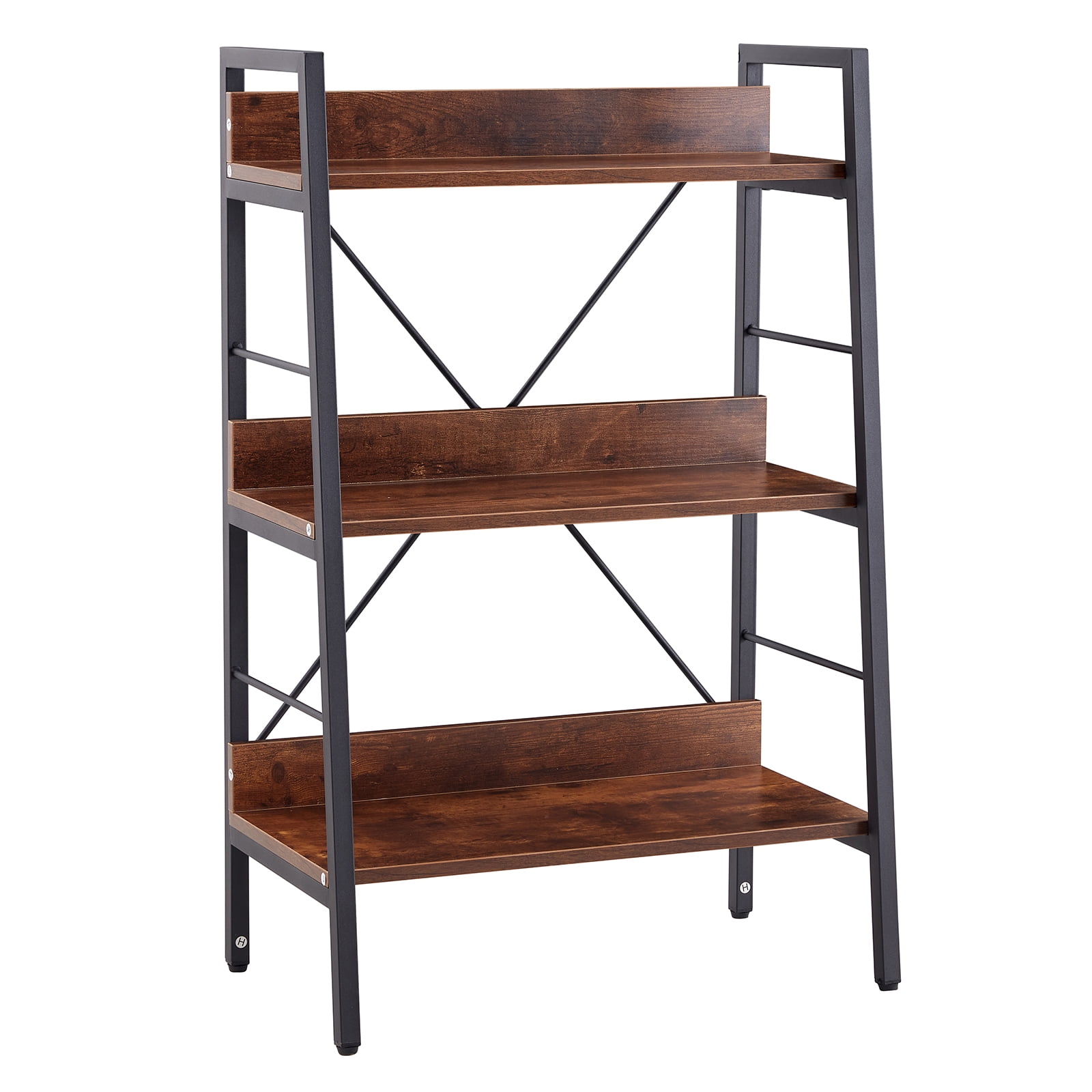 OYang 3 Tier Bookshelf, Metal Standing Shelving Unit Storage ...