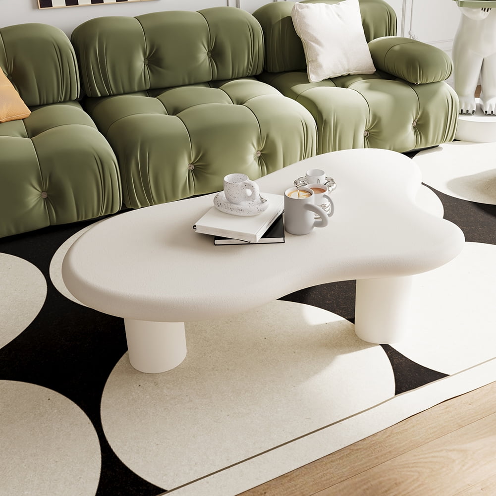 OYang 47" Cloud Coffee Table, Modern Coffee Table with 3 Support Legs ...