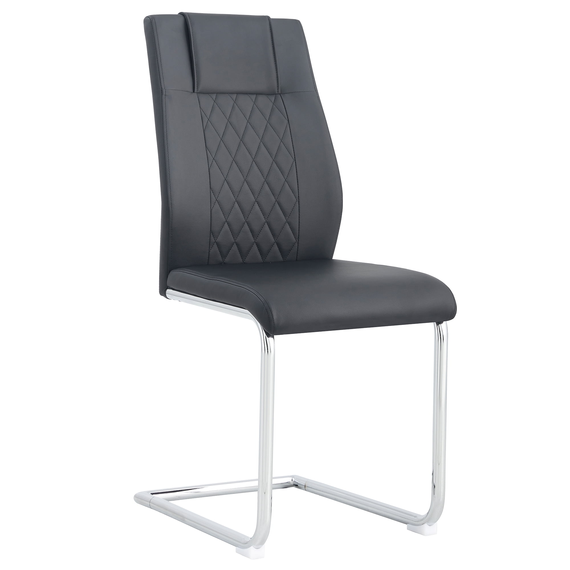 OYang 6-Piece Modern Dining Chairs Set , High Back Upholstered PU ...