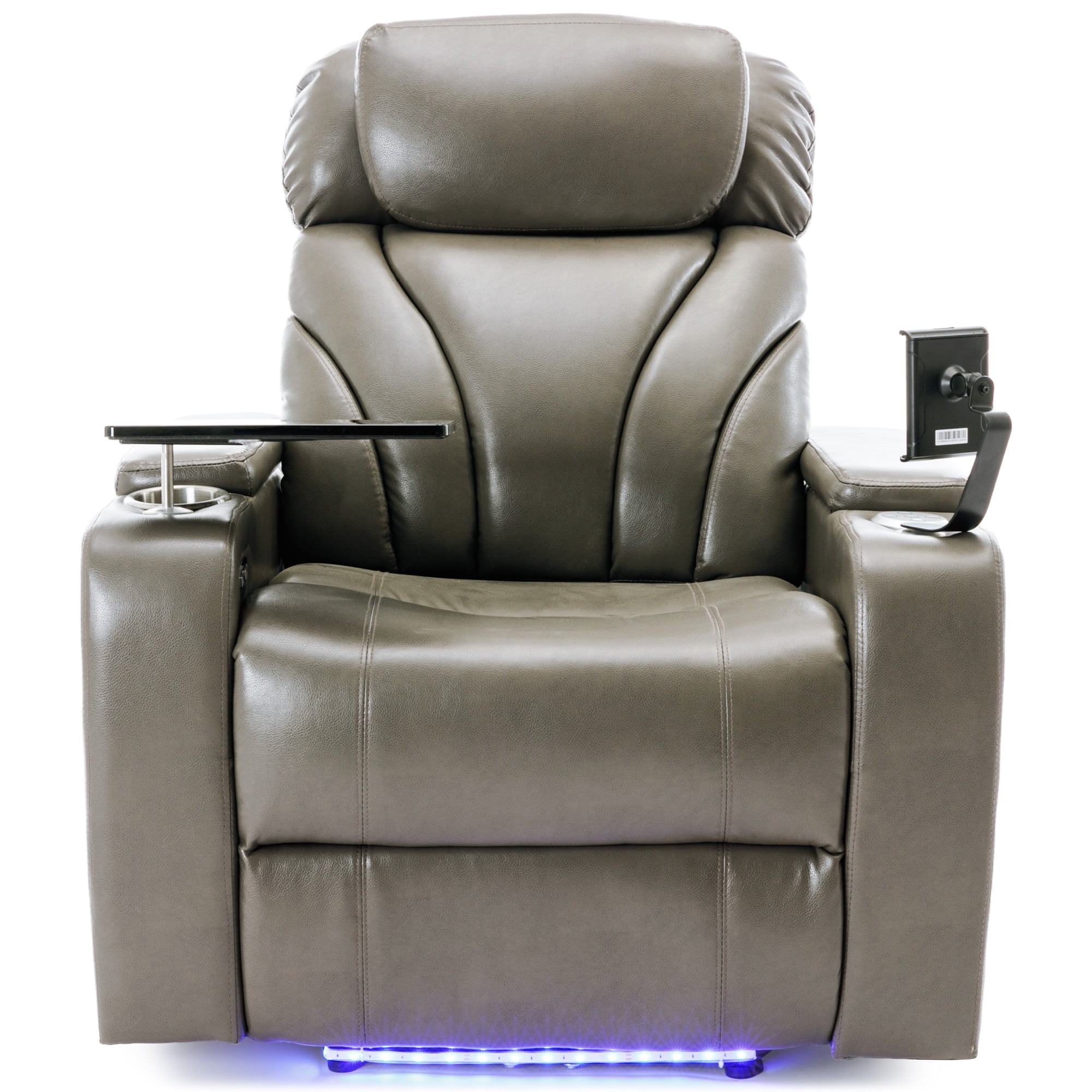 OYang Electric Recliner Chair, PU Leather Power Motion Recliner Single ...