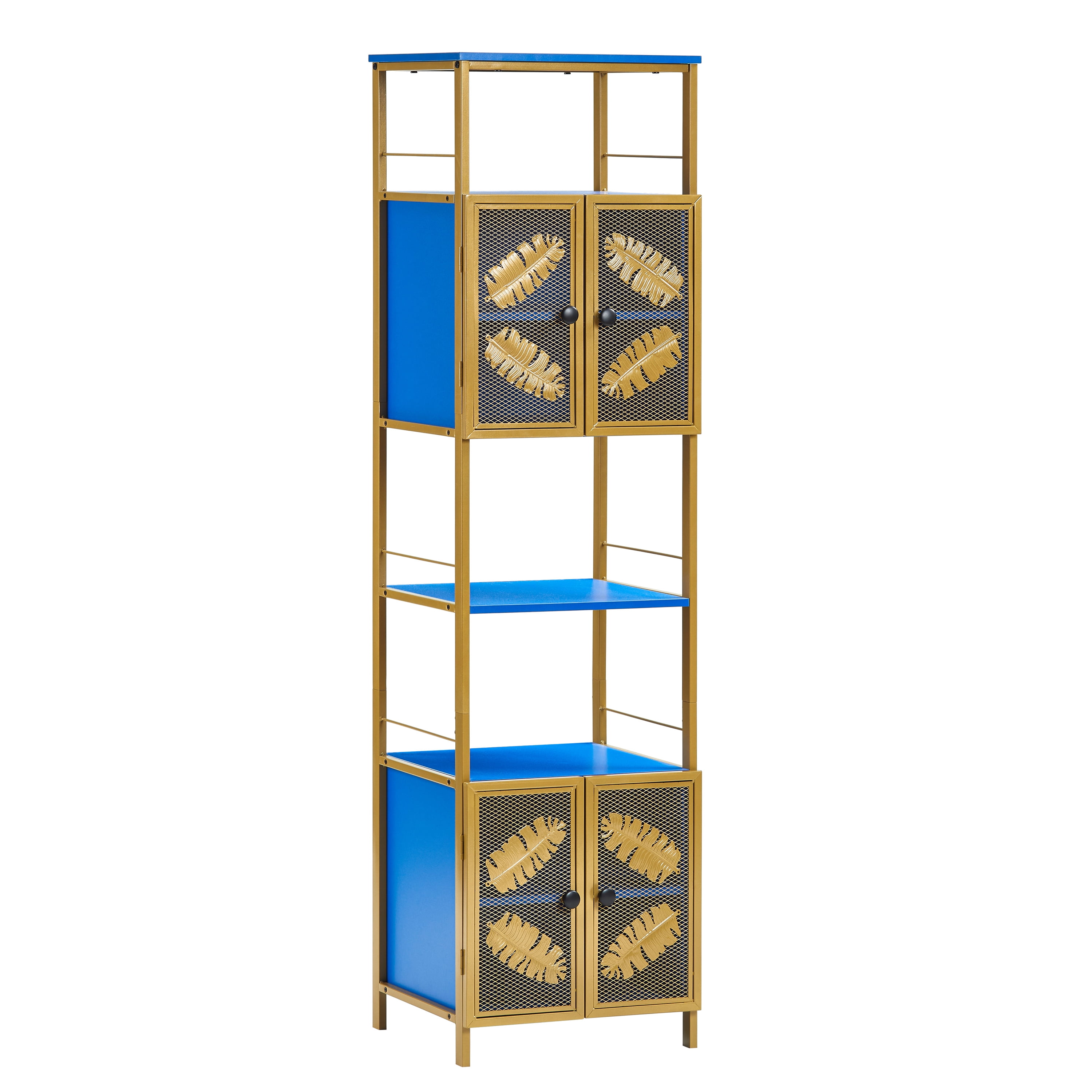 OYang Free-standing Storage Cabinet with Open Compartments and 2 ...