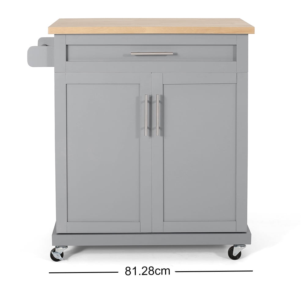 OYang Kitchen Island Cart, Rolling Kitchen Island Side Table with Towel ...