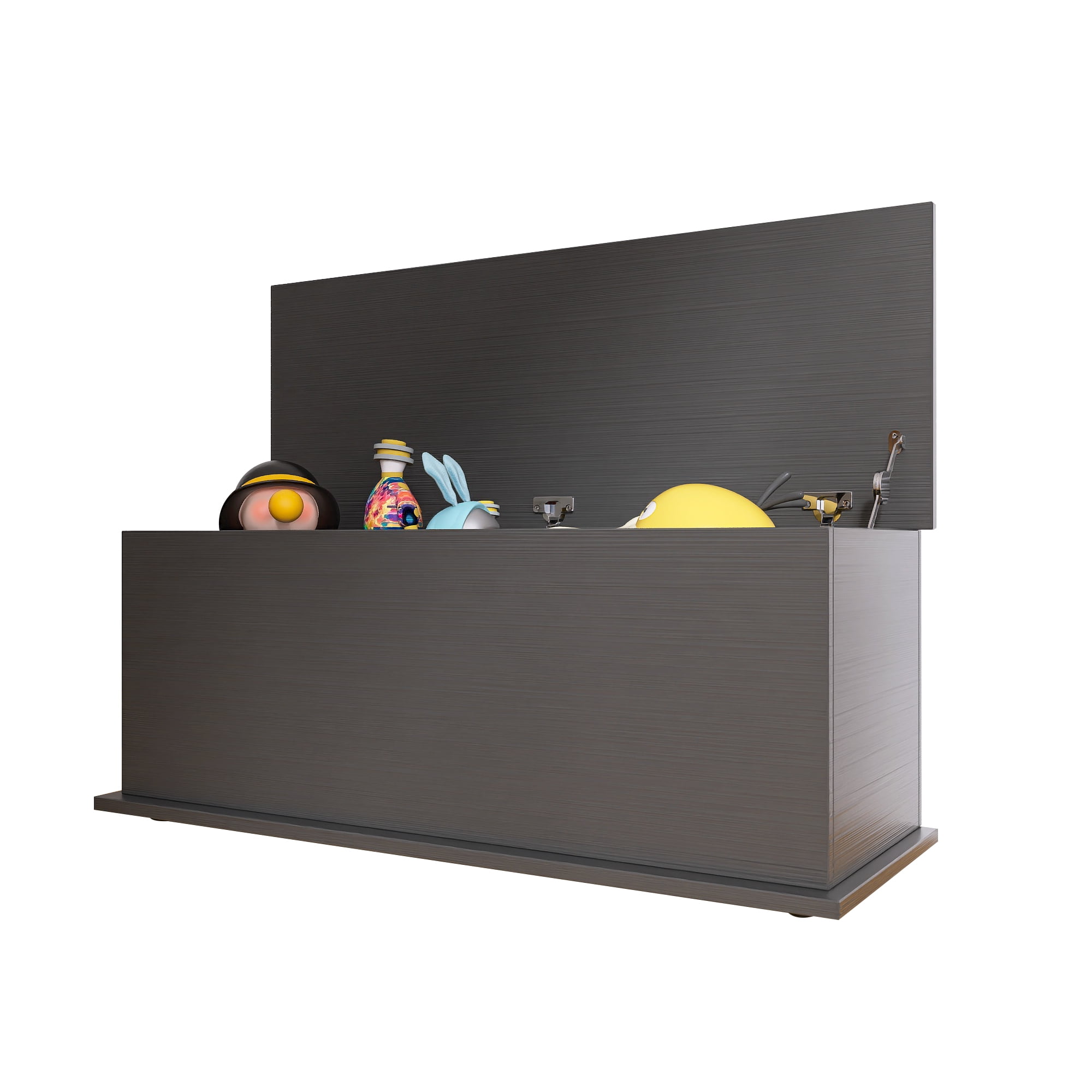 OYang Lift Top Storage Chest Trunk Wood Box Retro Toy Box Organizer ...