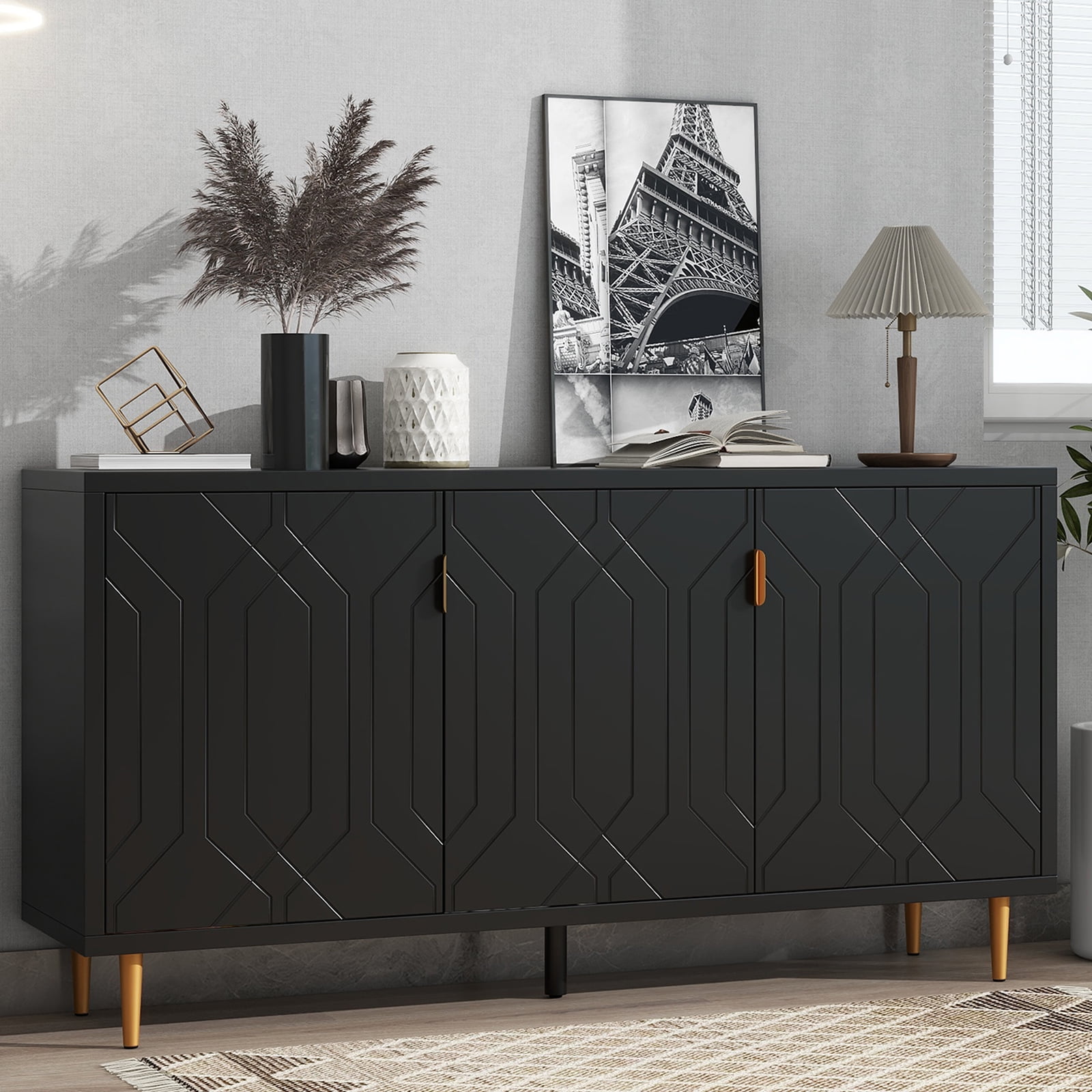 OYang Modern Sideboard Buffet Cabinet, Entertainment Center Console ...