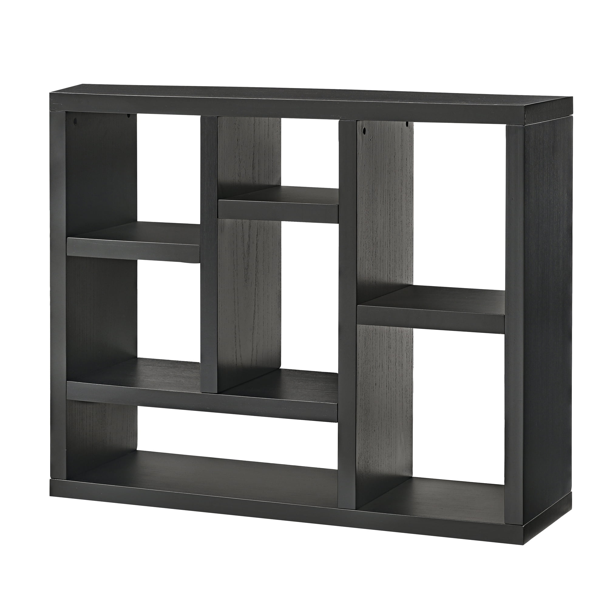 OYang Open Shelf Bookcase with 7 Cube Storage Spaces Wood Cube Storage ...