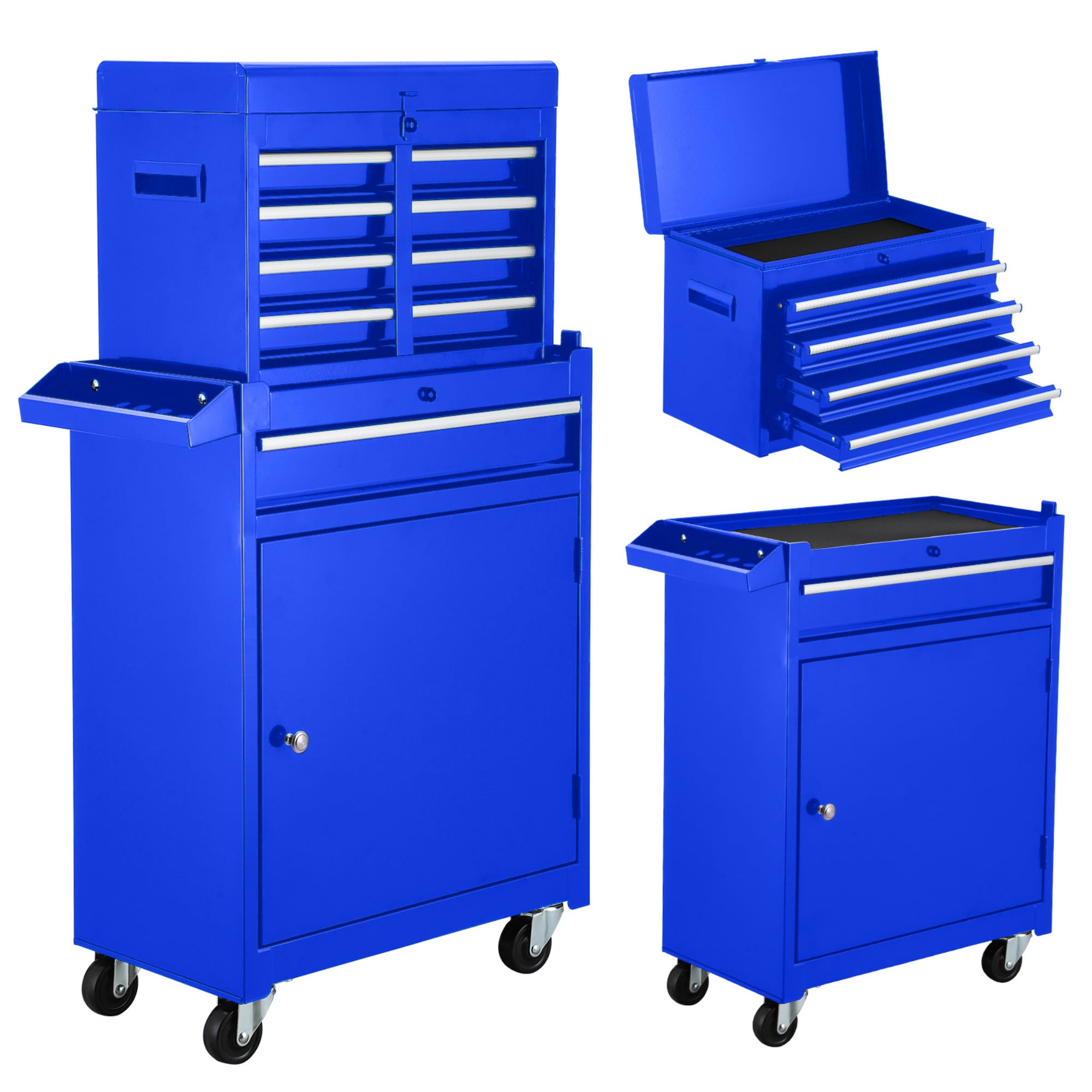 OYang Rolling Tool Chest with 5 Drawers,Lockable Tool Box with Wheels ...