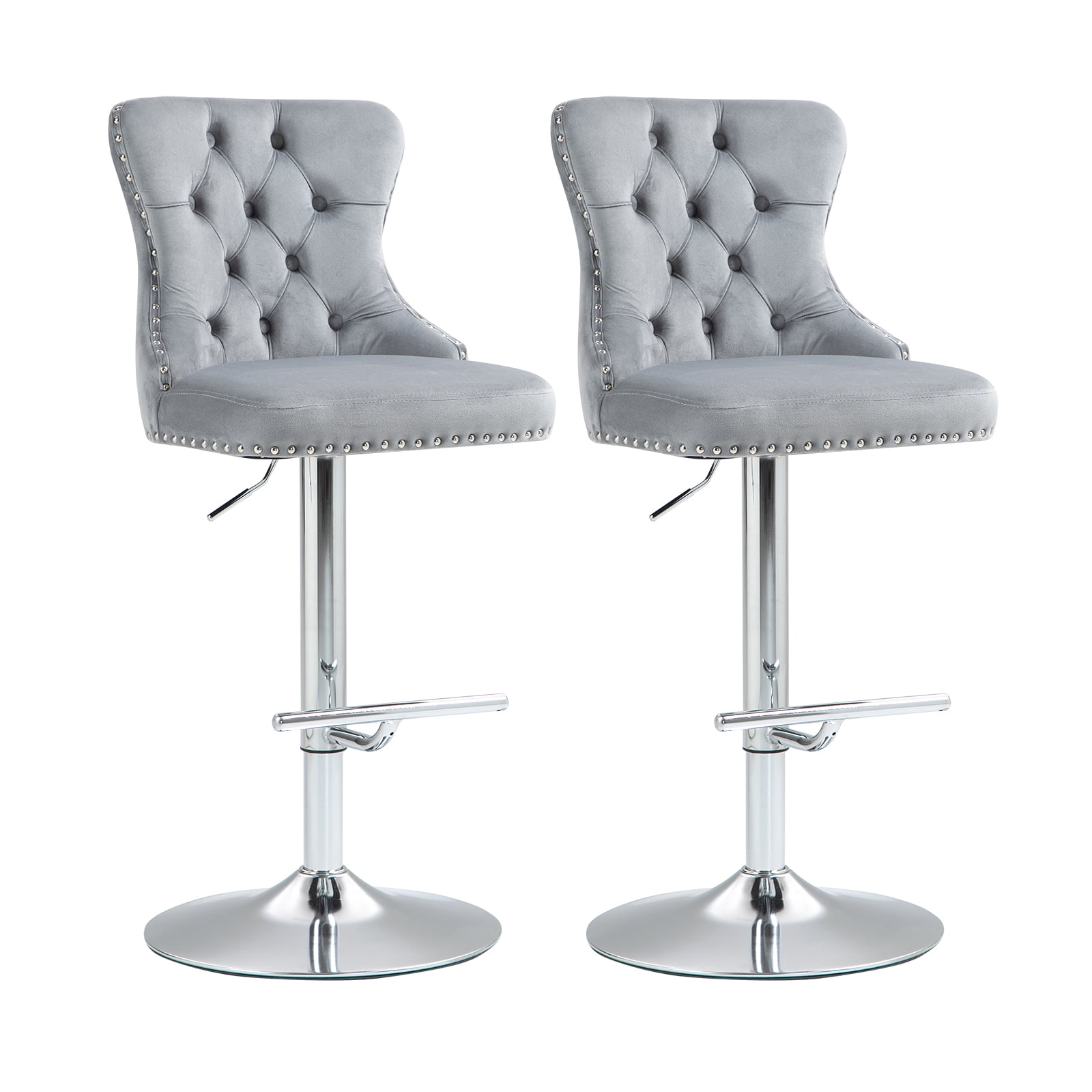 OYang Swivel Bar Stools Set of 2,Modern Height Bar Stools Swivel ...