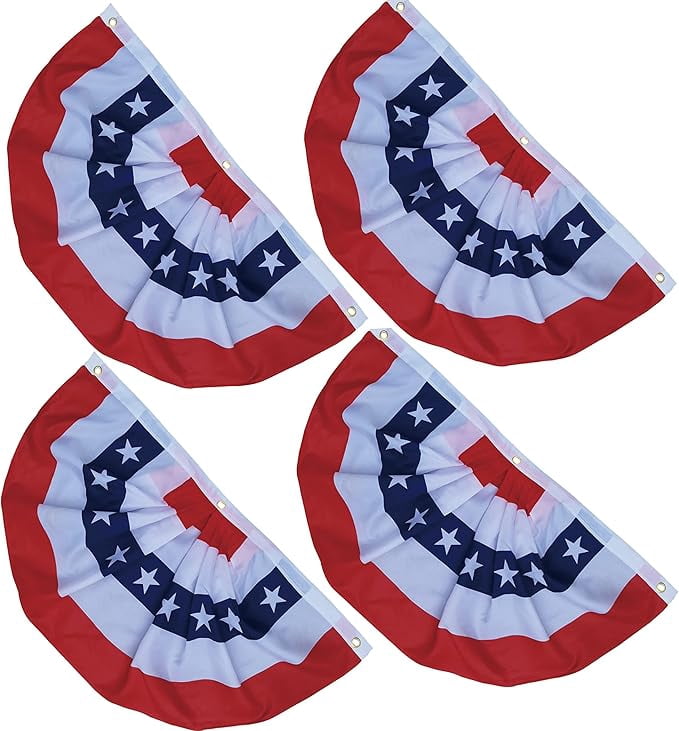 OZ American Bunting Flag, US Pleated Fan Bunting, Patriotic Banner ...