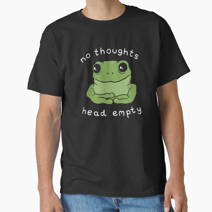 OZ No Thoughts Head Empty Frog Meme: A Cute Aesthetic With A Sad Big ...