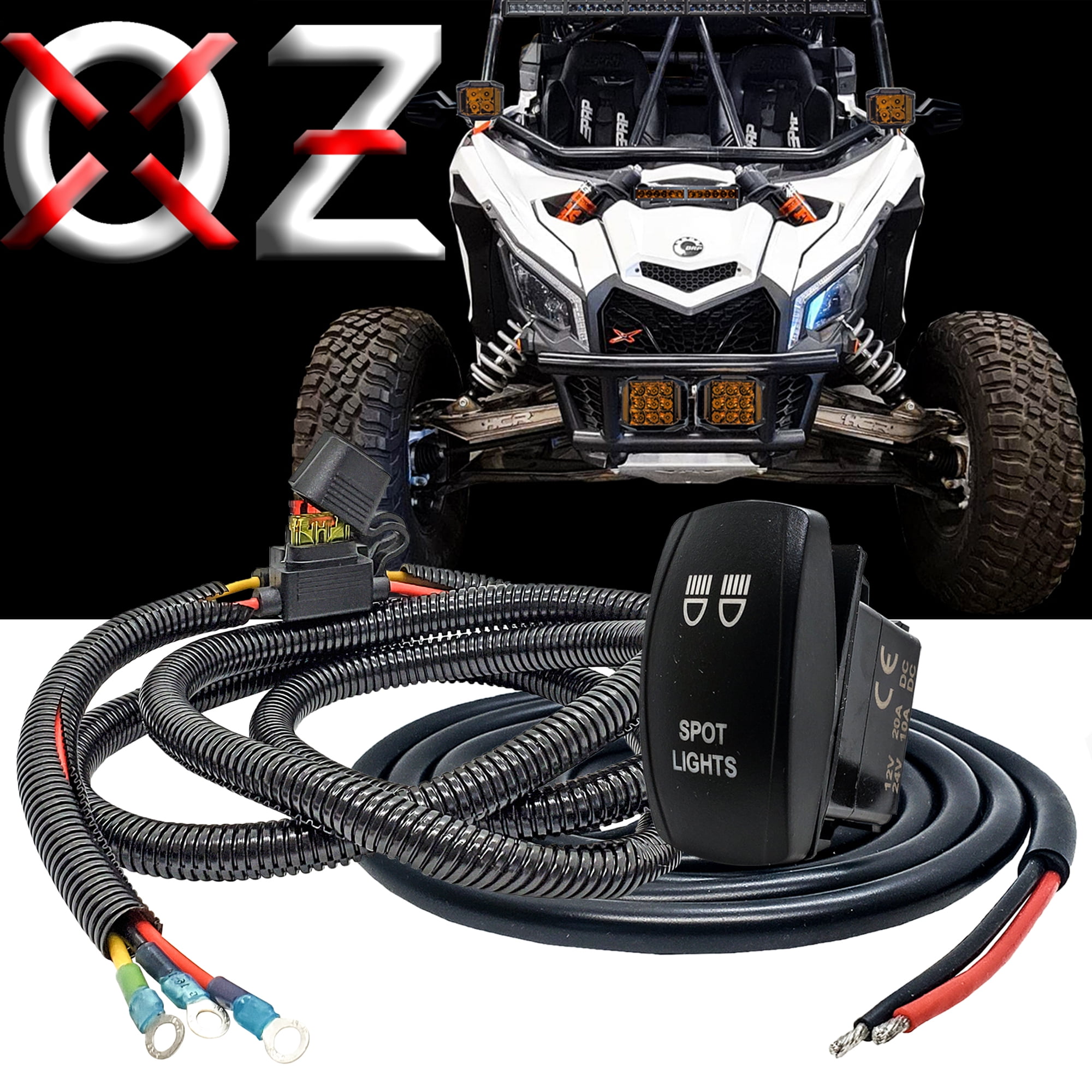 OZ-USA 10 ft. Spot Light On/Off Rocker Switch Power Busbar Distribution ...