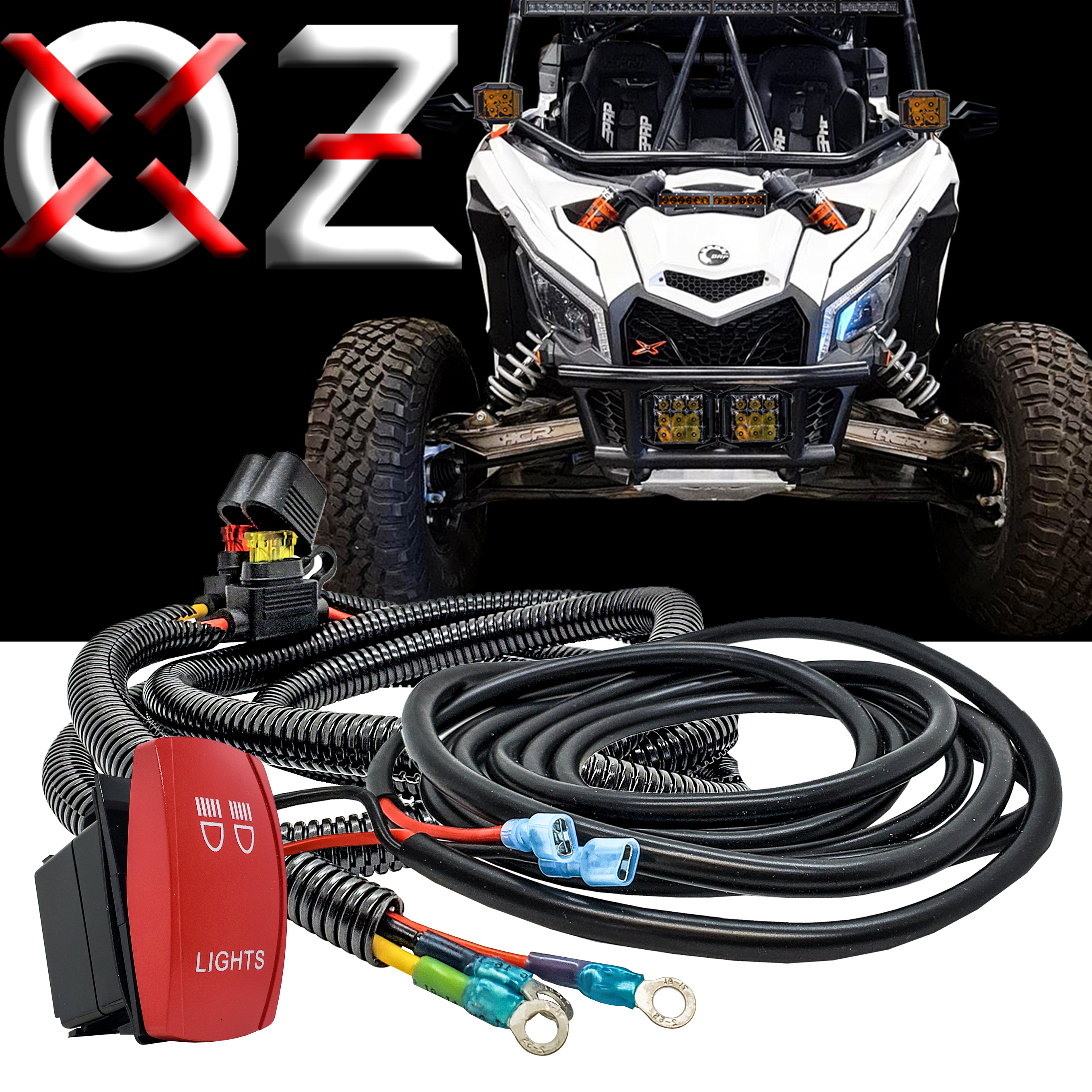 OZ-USA 10ft. Power Distribution Block Wire Harness Kit with Laser ...
