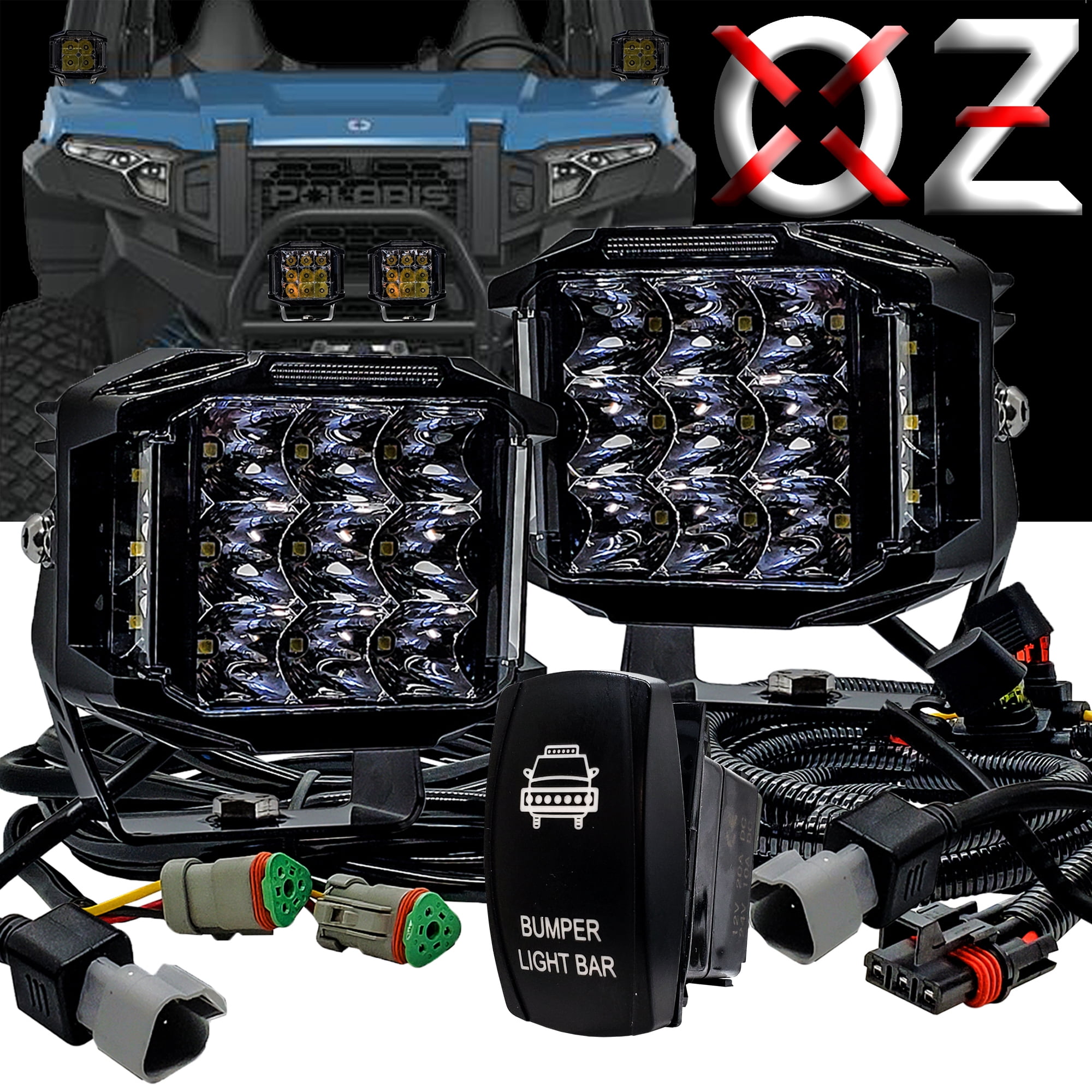 OZ-USA 120W Bumper Lights Side Emitting LED 180° Beam Pattern with ...