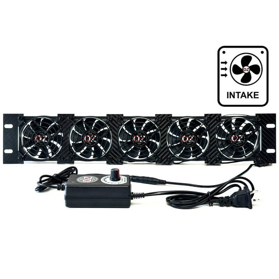 OZ-USA® 2U Rack Mount Cooling Intake Fan Panel – Carbon Fiber Frame ...