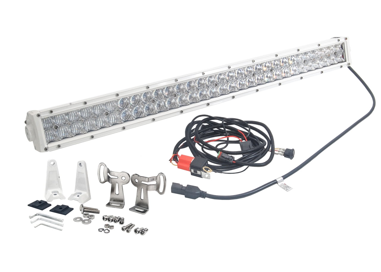 OZ-USA 32" White Powder-Coated Marine-Grade LED Lightbar Combo Spot ...