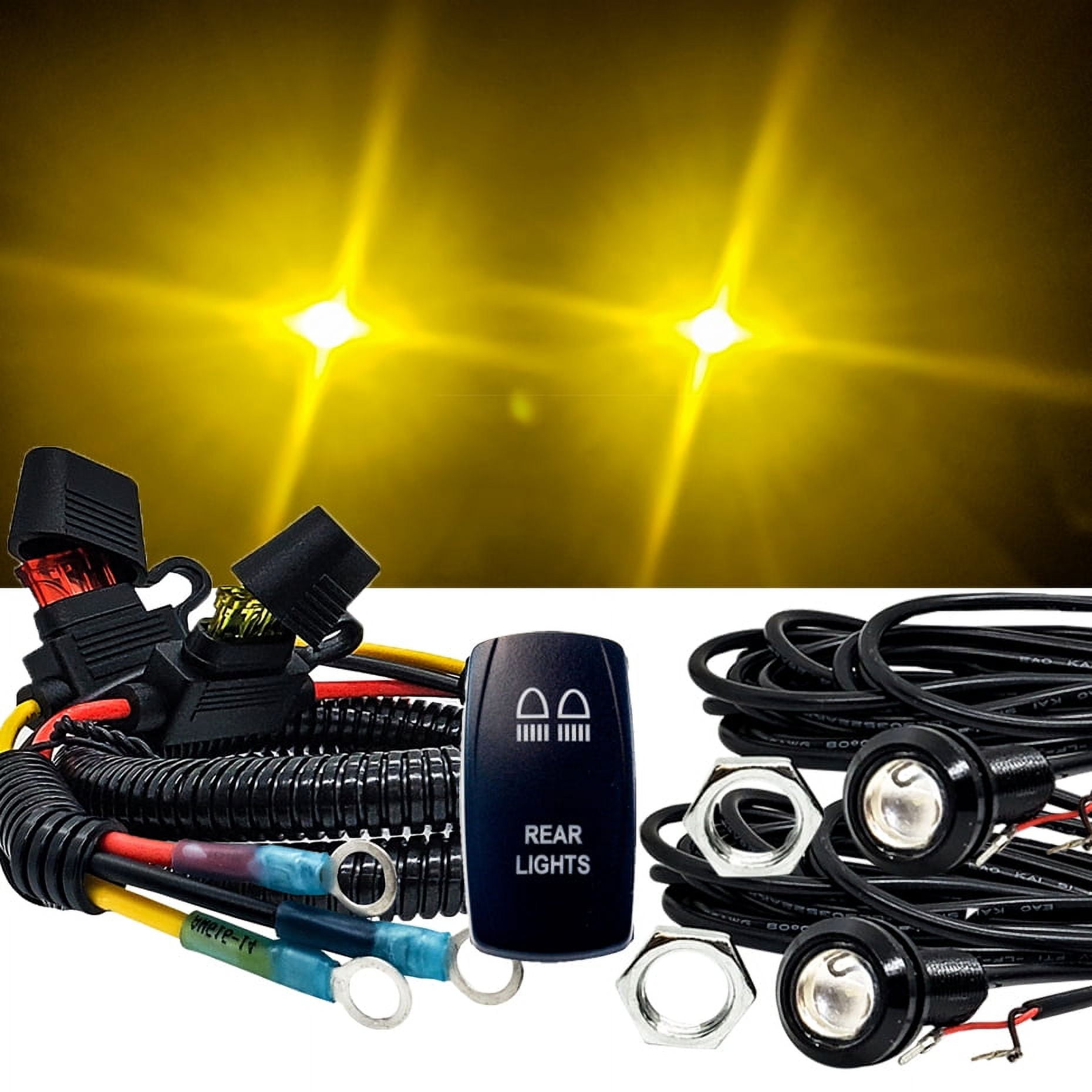 OZ-USA 5/8 Inch Amber LED 22mm Bolt Beam Rear Chase Light with Power ...