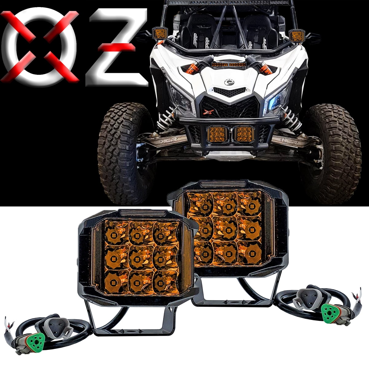 OZ-USA 5" SD-Series High Output Side-Emitting Amber LED Pod Fog Lights ...
