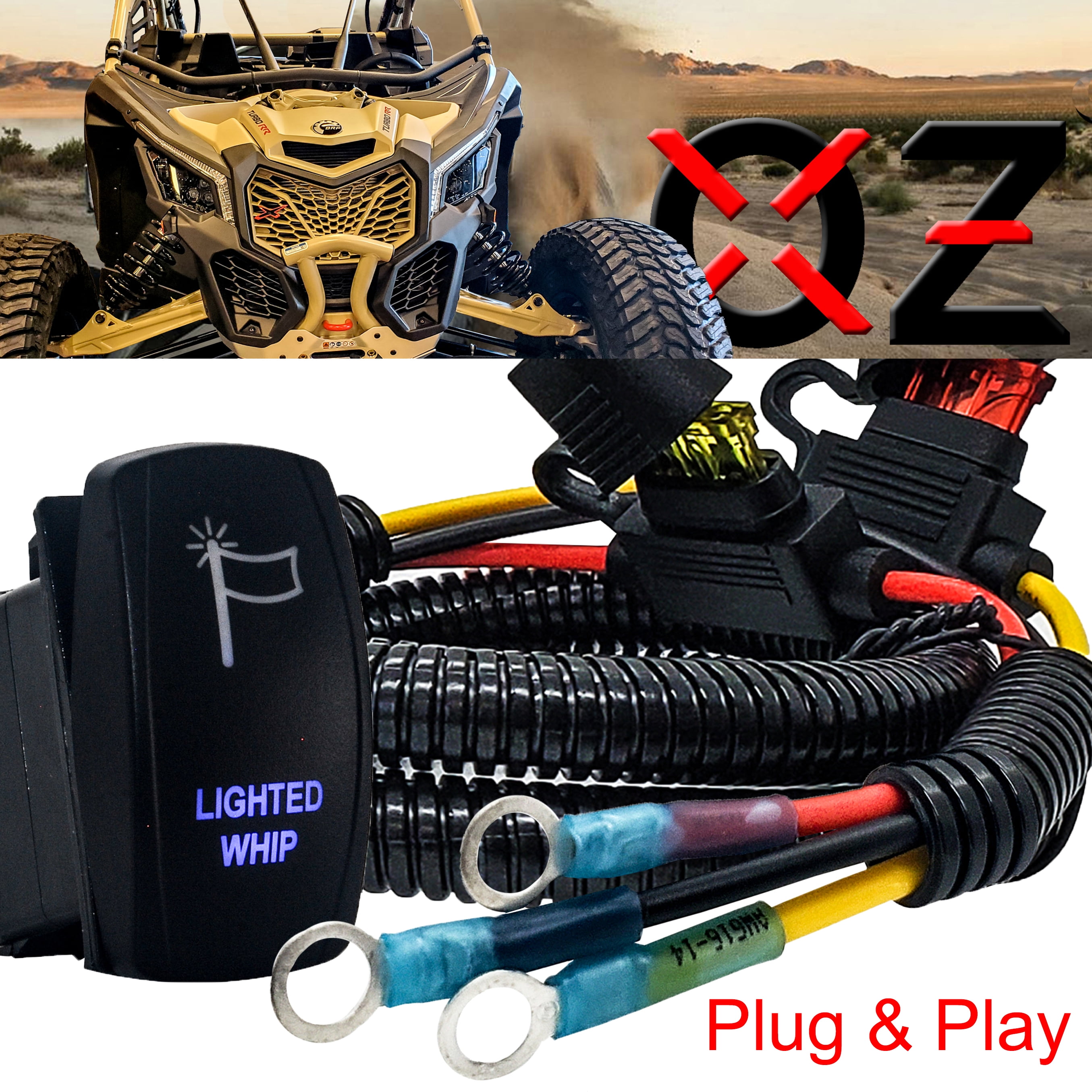 OZ-USA 6' Power Busbar Distribution Block Wire Harness with On/Off ...