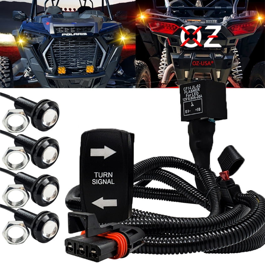 OZ-USA Amber & Red LED Turn Signal Kit Plug & Play Power Bus Bar Wire ...