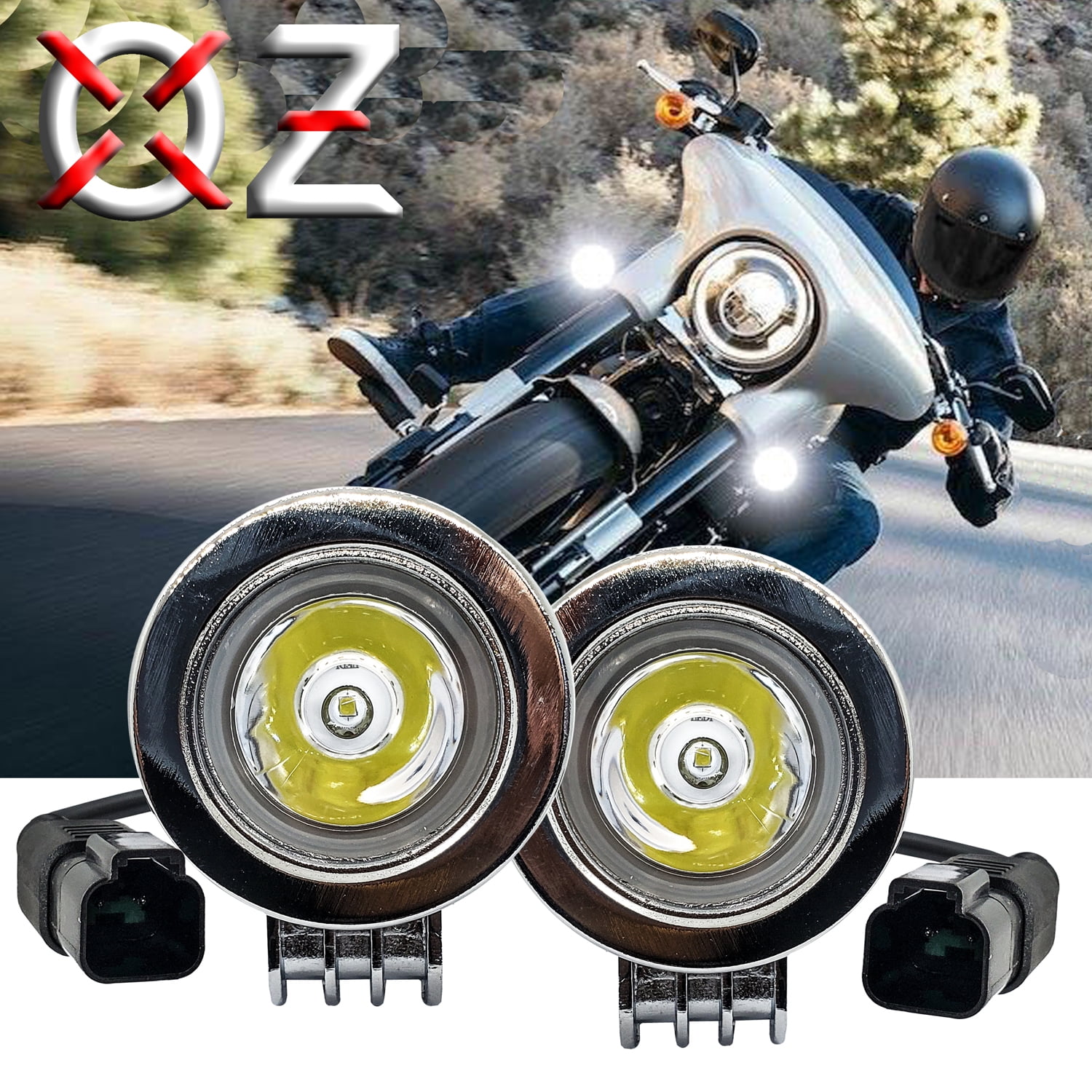 Oz-USA Chrome 20W LED Auxiliary Fog Running Lights, 1800 Lumens ...