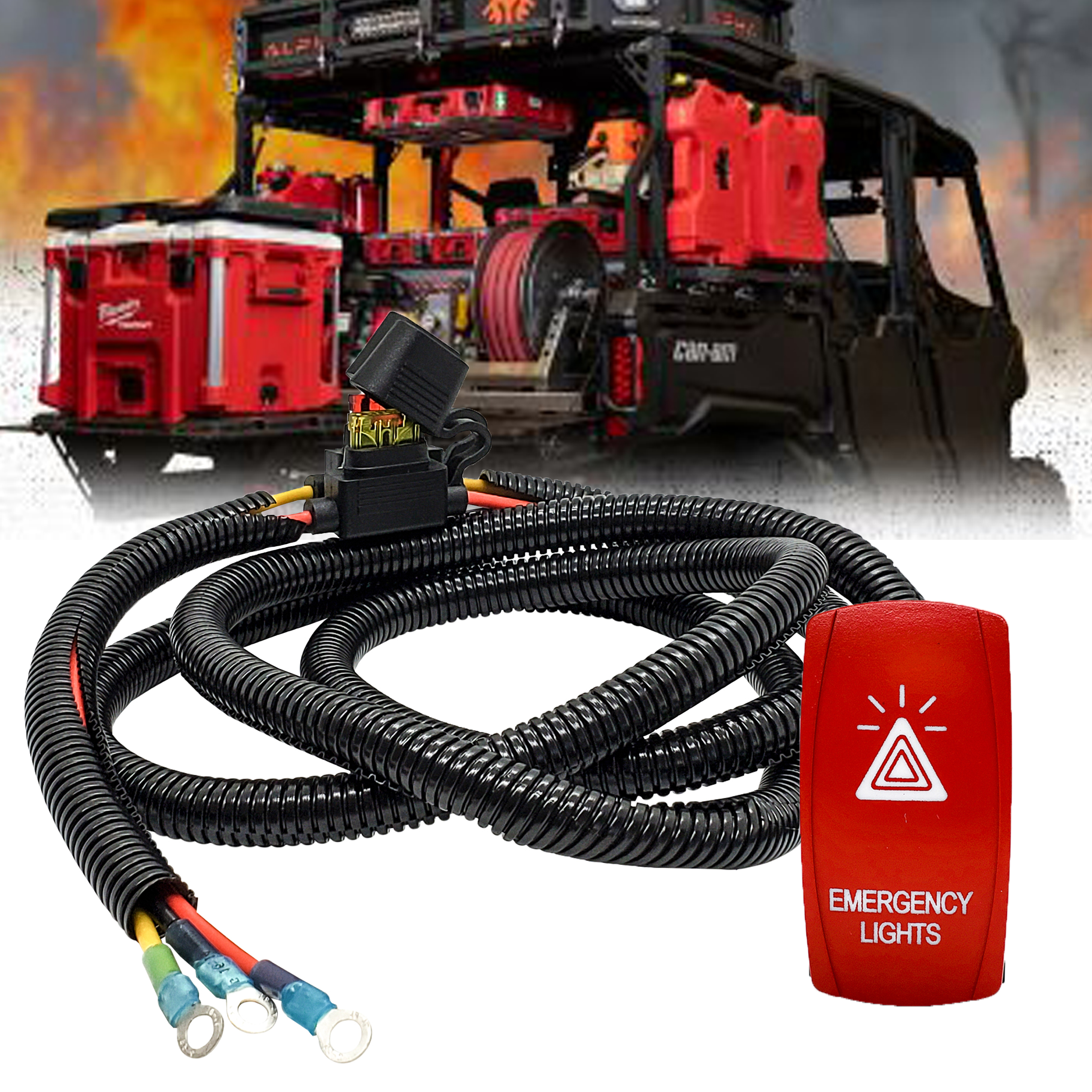 OZ-USA Emergency Light On/Off Rocker Switch with Power Busbar ...