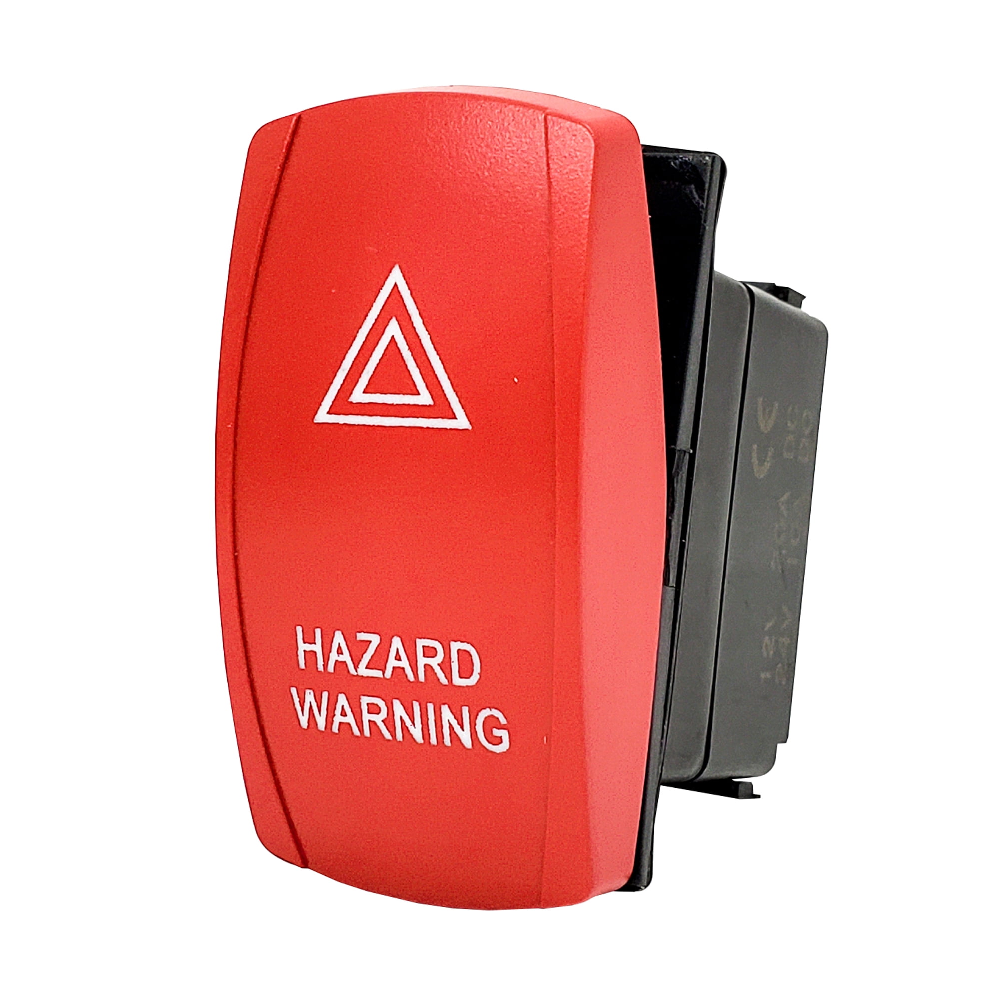OZ-USA Hazard Warning Laser-etched On/Off Red Rocker Switch 4-Pin for ...