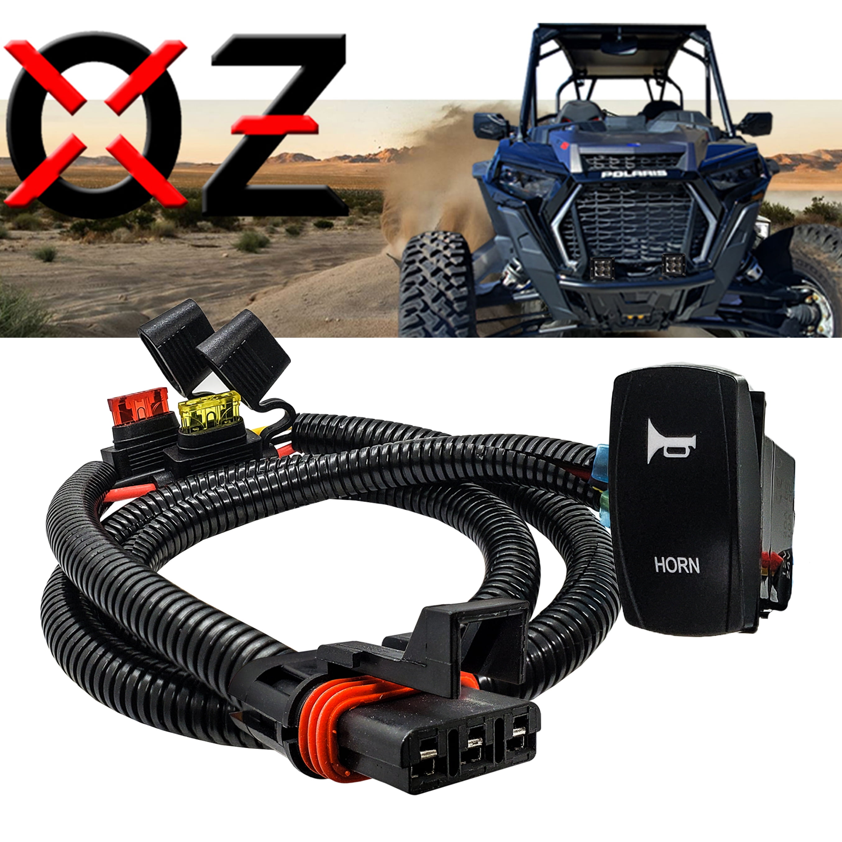 OZ-USA Power Bus Bar Plug Wire Kit with Momentary Horn On/Off Rocker ...