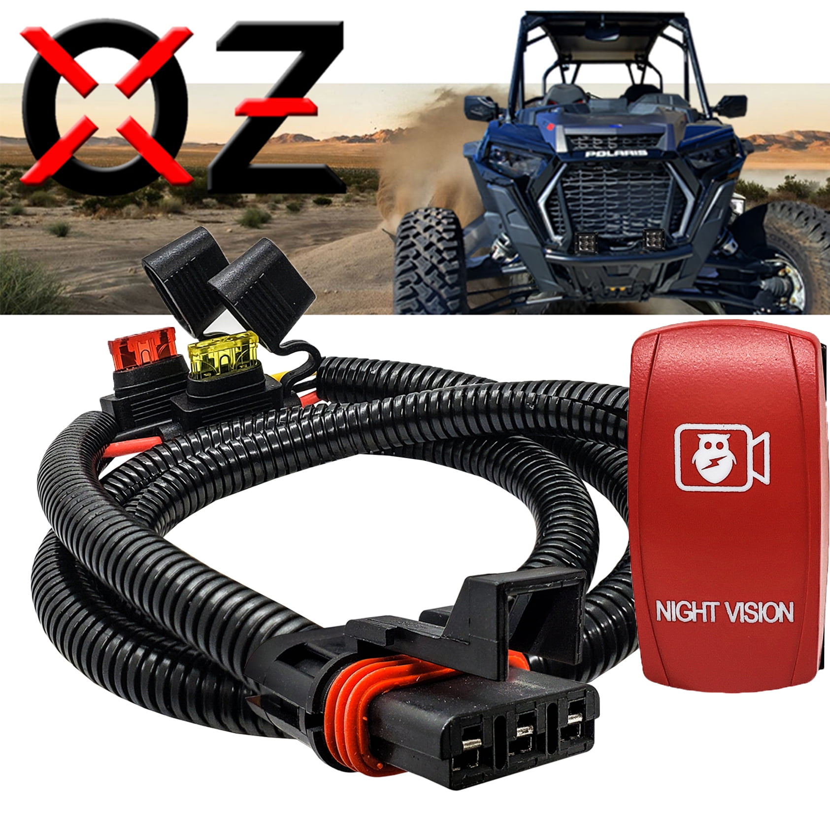 OZ-USA Power Bus Bar Plug Wire Kit with On/Off Rocker Switch for Night ...