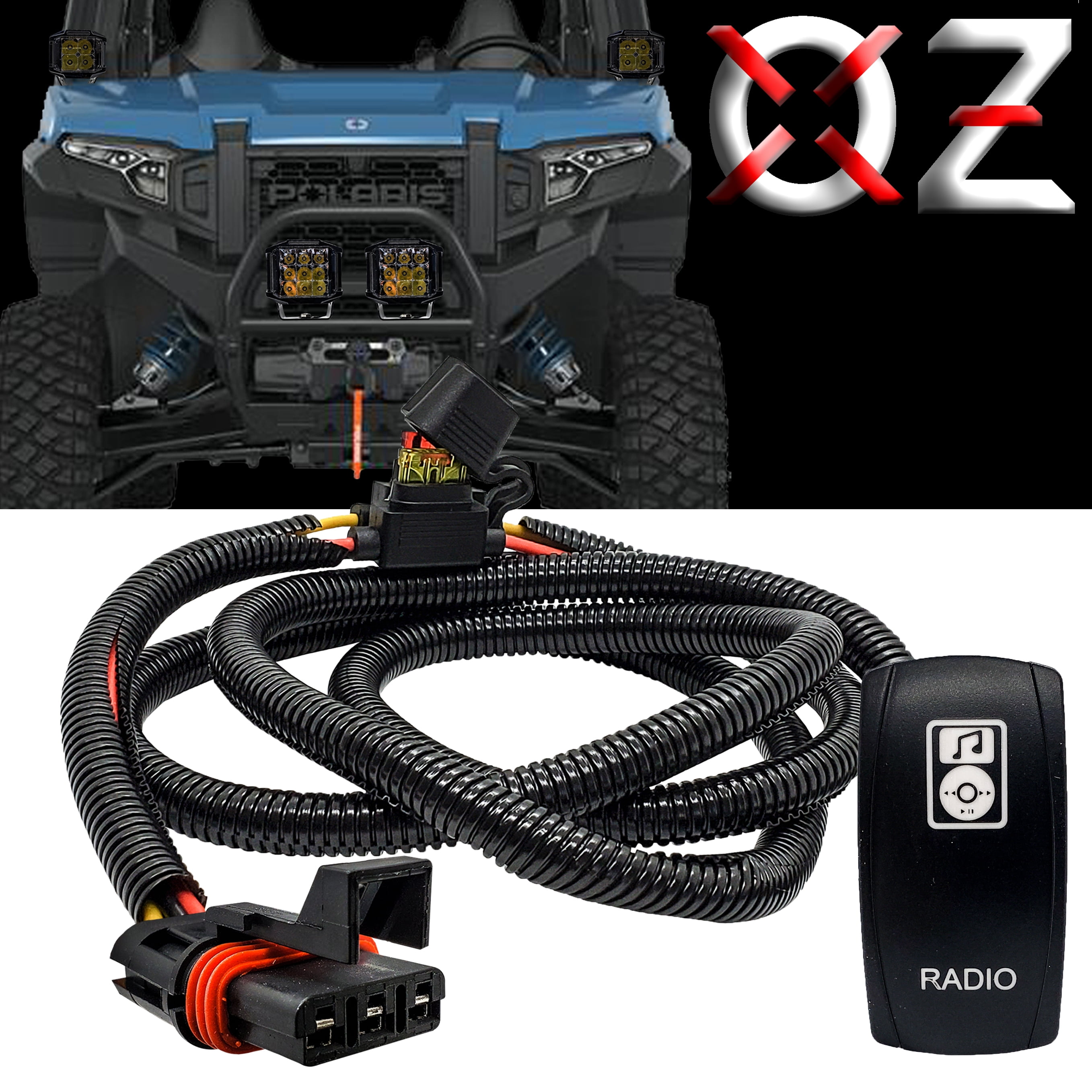 OZ-USA Pulse Power Bus Bar Plug & Play Wire Harness with On/Off Rocker ...