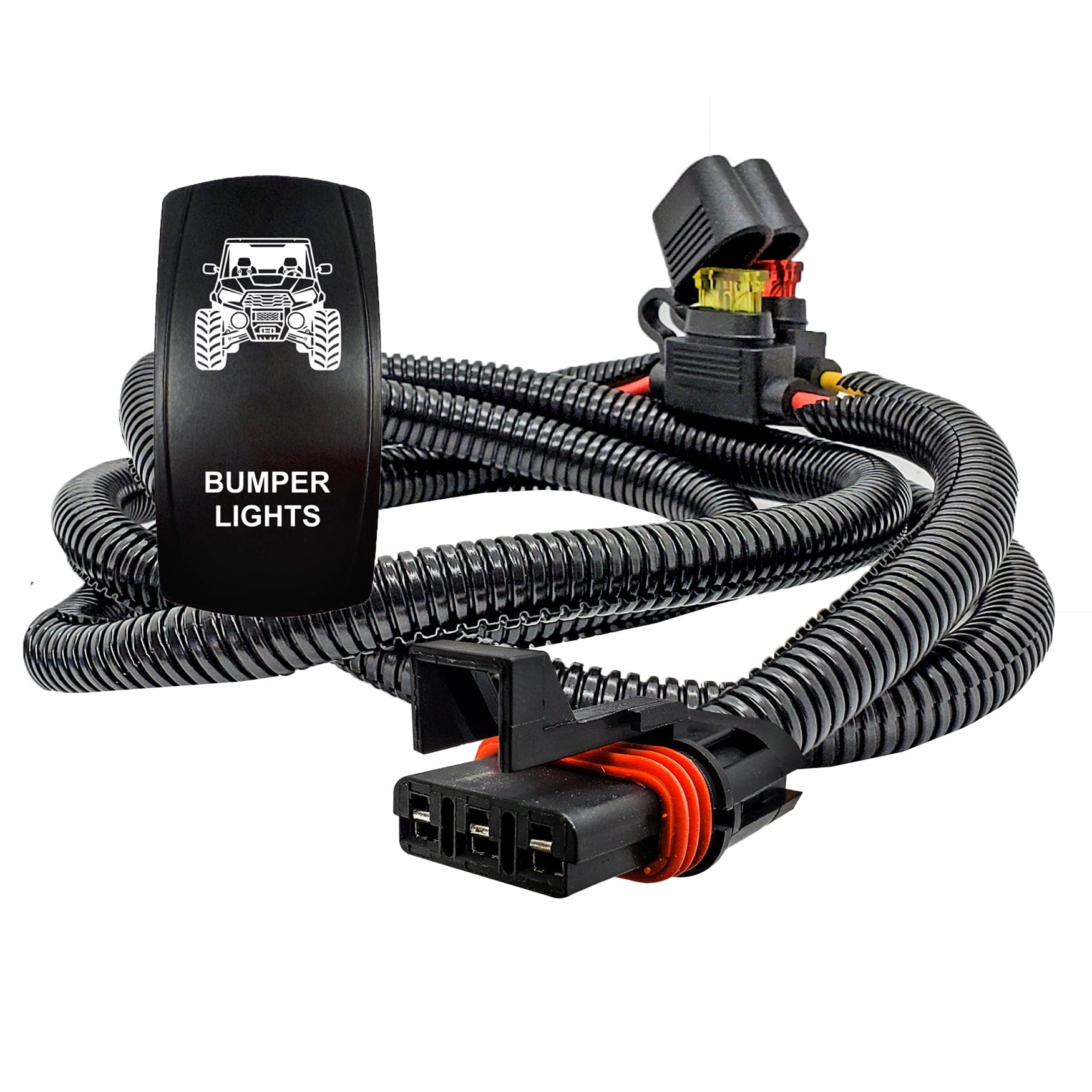 OZ-USA UTV BUMPER LIGHTS On/Off Rocker Switch with Pulse Power Busbar ...