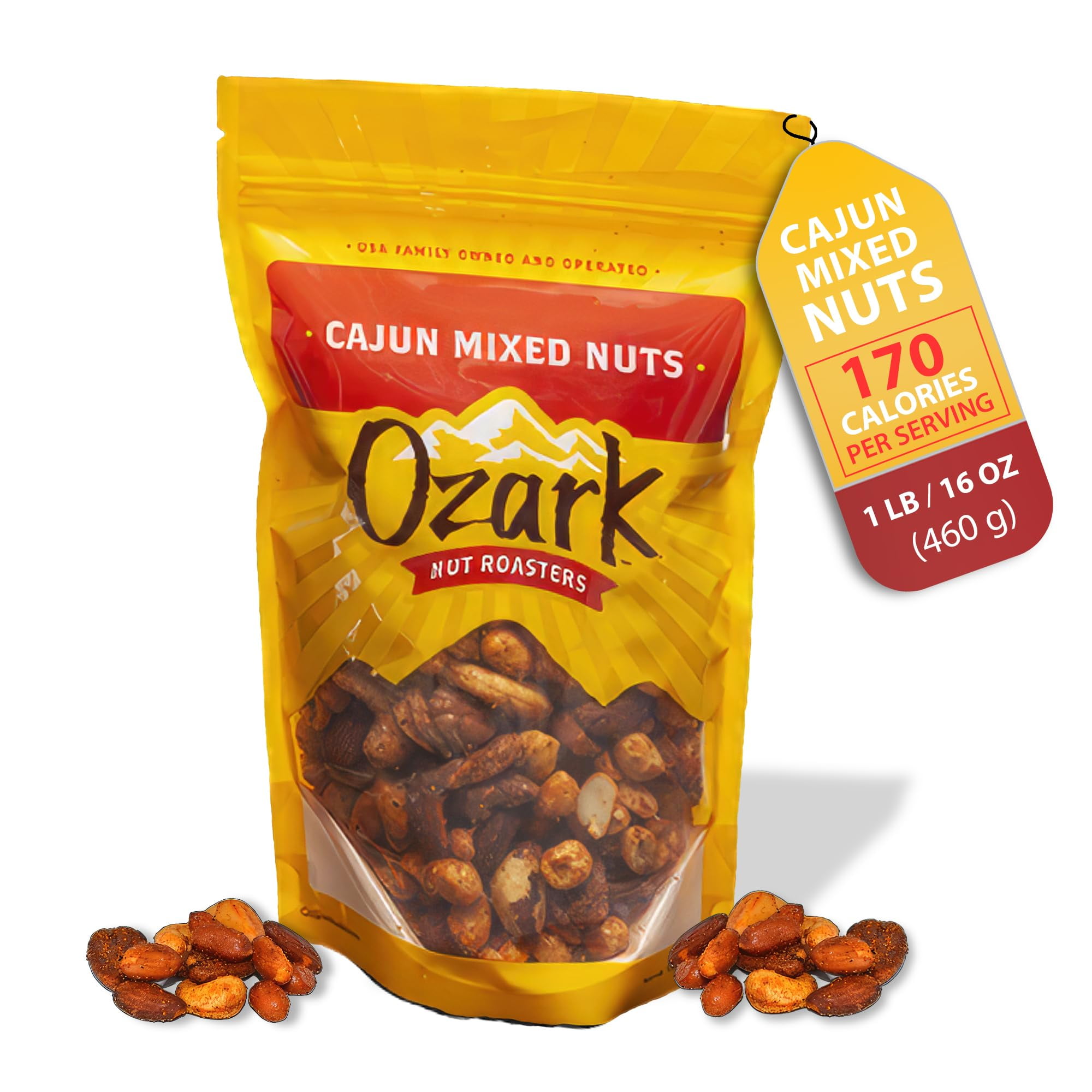 OZARK NUT ROASTERS, Cajun TMA2 Mixed Nuts, Hot & Spicy Flavored Snack Nuts, Blend of Pecans ...