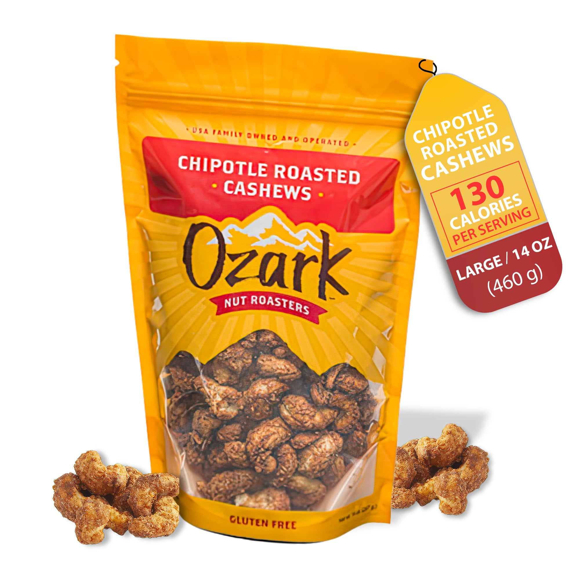 OZARK NUT ROASTERS, Chipotle XEF1 Roasted Cashews w/Spicy Kick ...