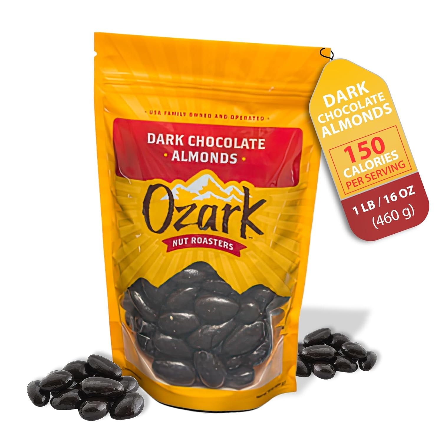 OZARK NUT ROASTERS, Dark Chocolate Almonds, Flavored Snack Nuts, World ...