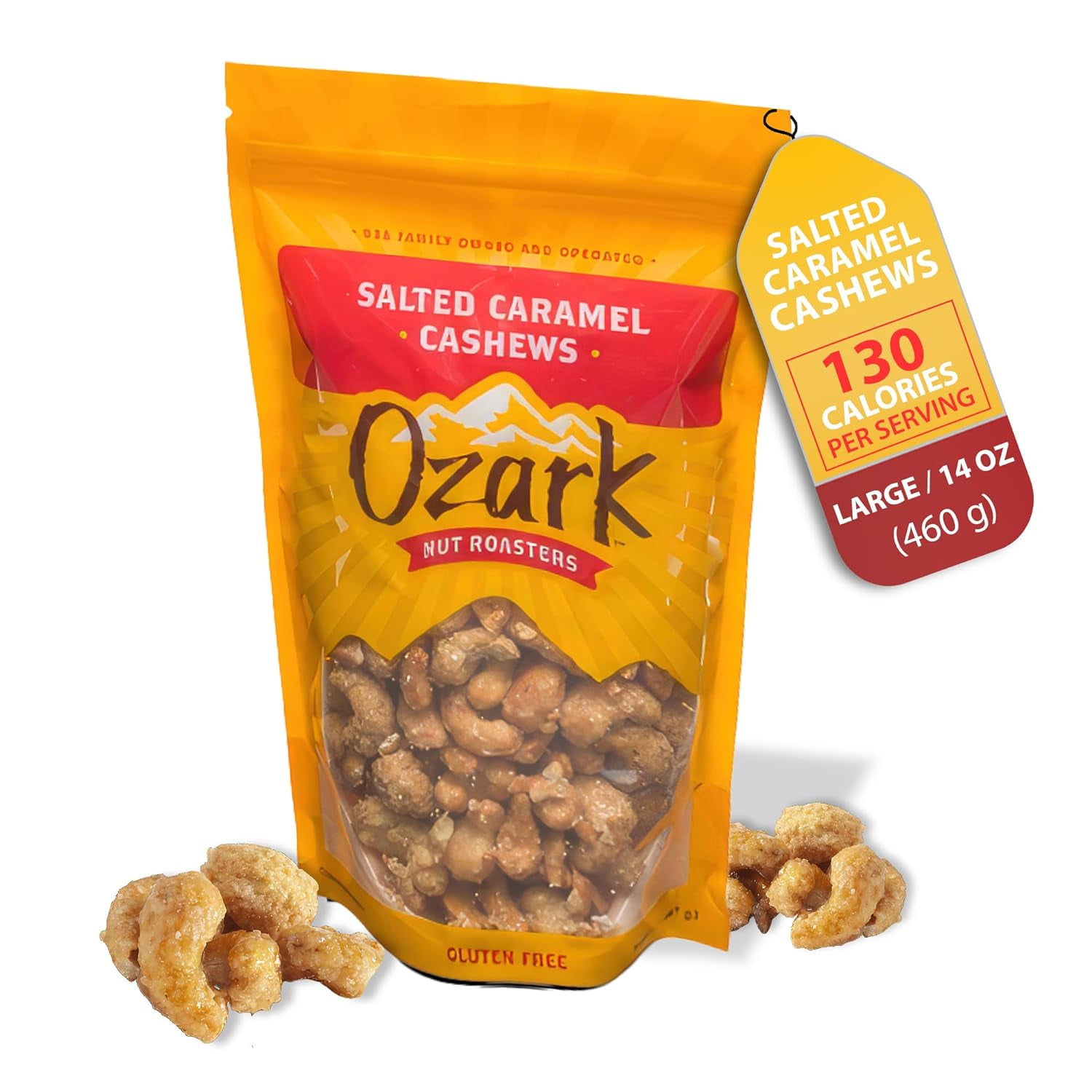 OZARK NUT ROASTERS: Salted Caramel Cashews, Flavored Snack Nuts ...