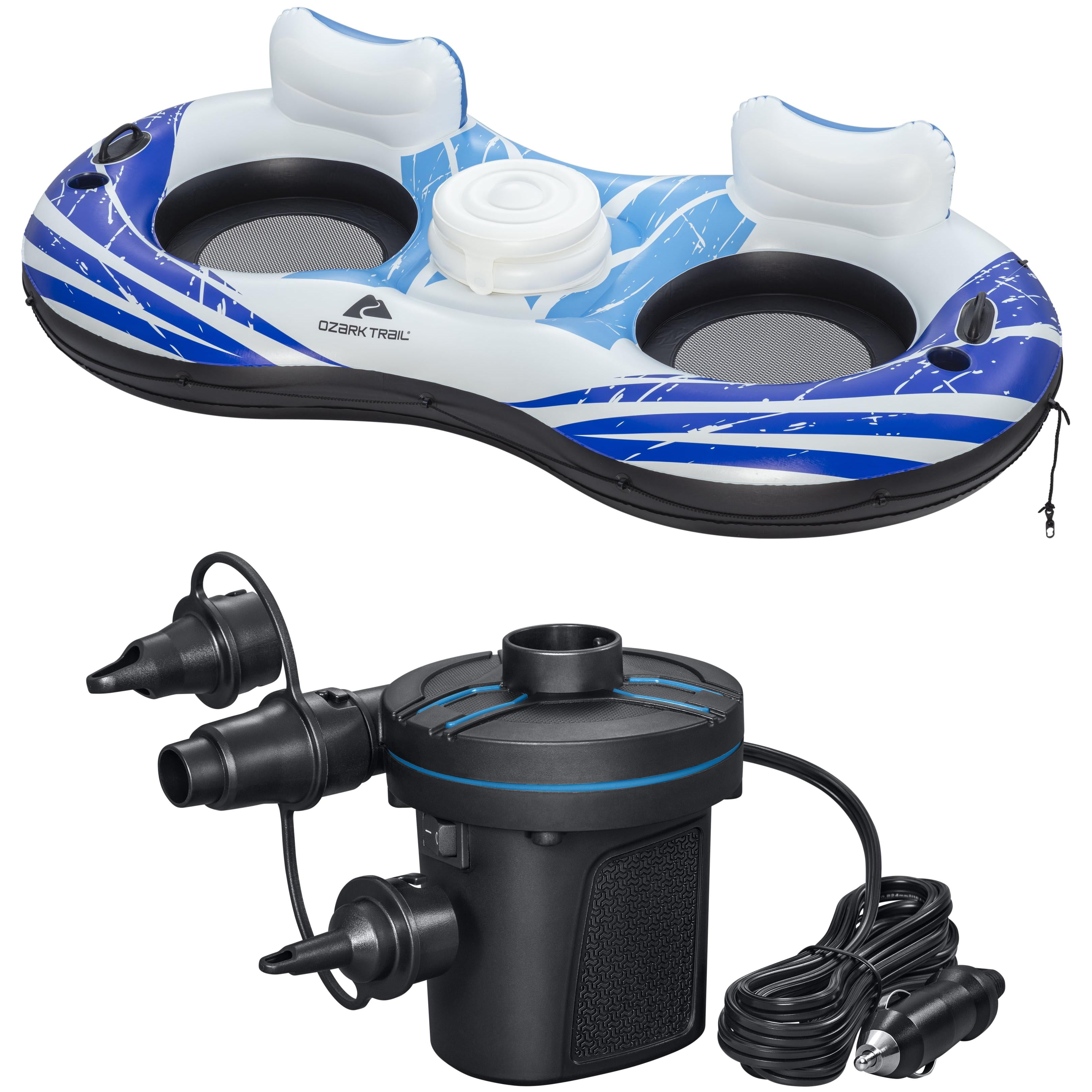 Ozark Trail Rider II Inflatable Floating Tube Raft with Electric Air ...