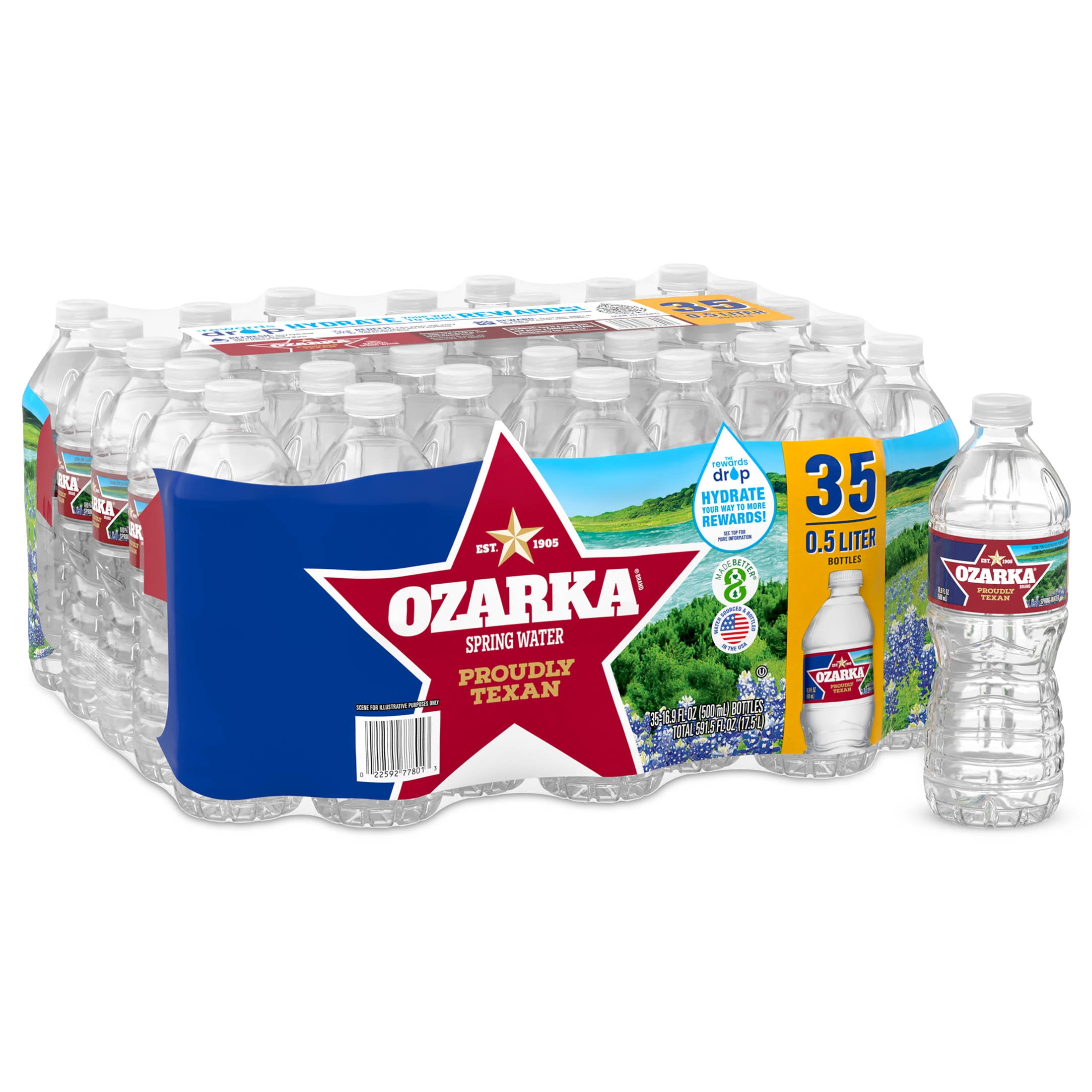 OZARKA 100% Natural Spring Water, Unflavored, 16.9-ounce Individual ...