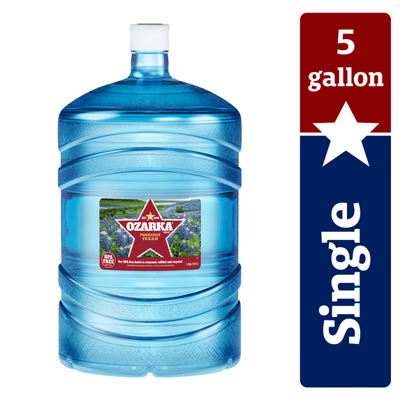 Ozarka Texas Spring Water, 5 gal, Single Plastic Jug - Walmart.com