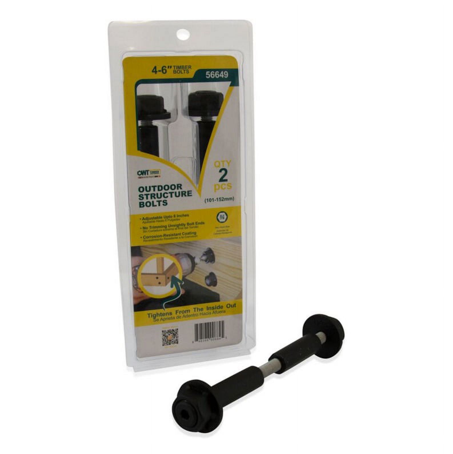 OZCO 3/4'' x 4-6'' Timber Bolts - Ornamental Wood Ties - 2 Pack ...